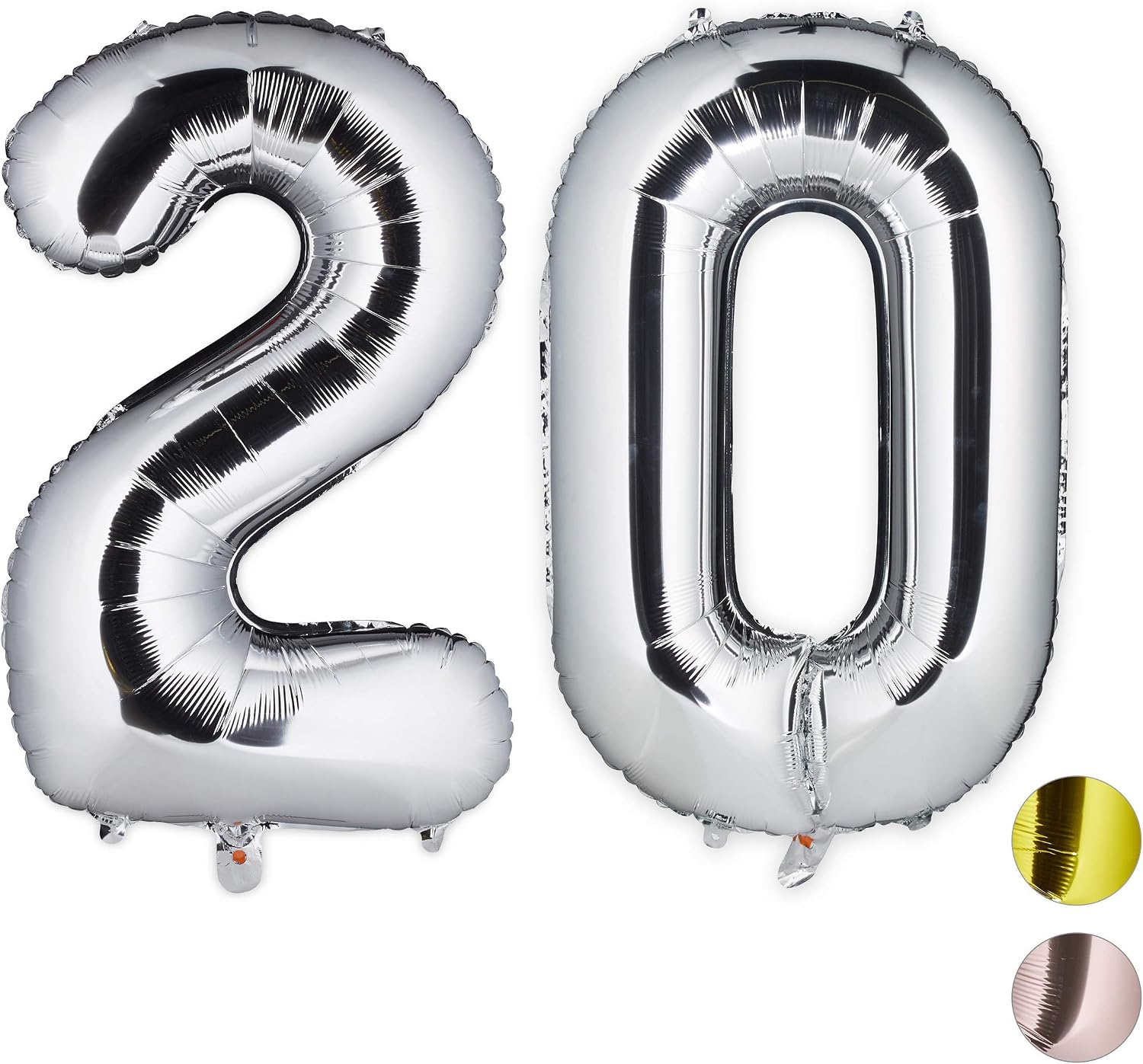 Relaxdays Foil Number 20, Birthday, Wedding/Company Anniversary Decor ...