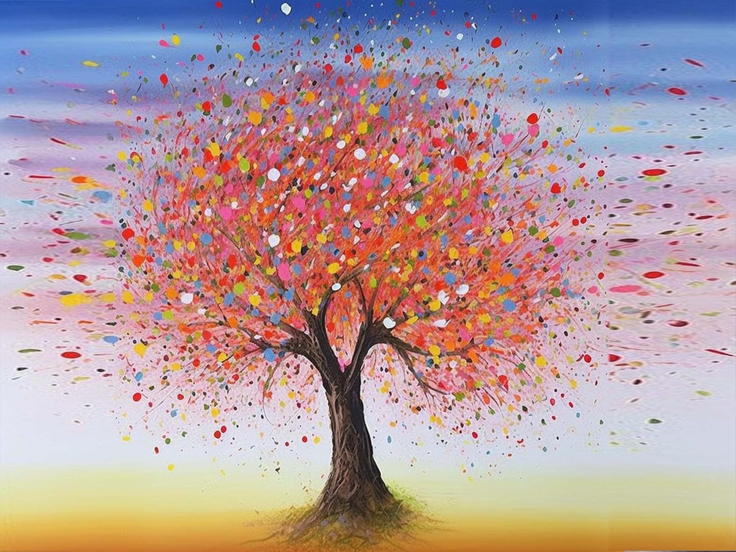 Amazon.com: Theshai 5D Diamond Art Colorful Tree, Plant Paint with ...