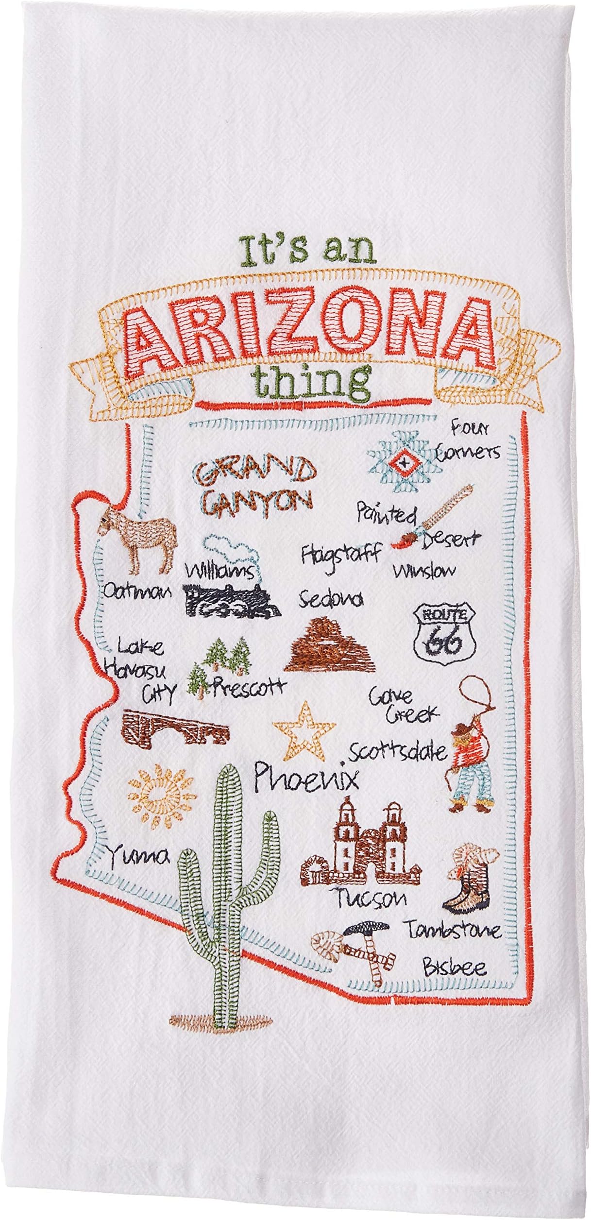 Amazon.com: Red and White Kitchen Company Arizona State Souvenir Dish ...