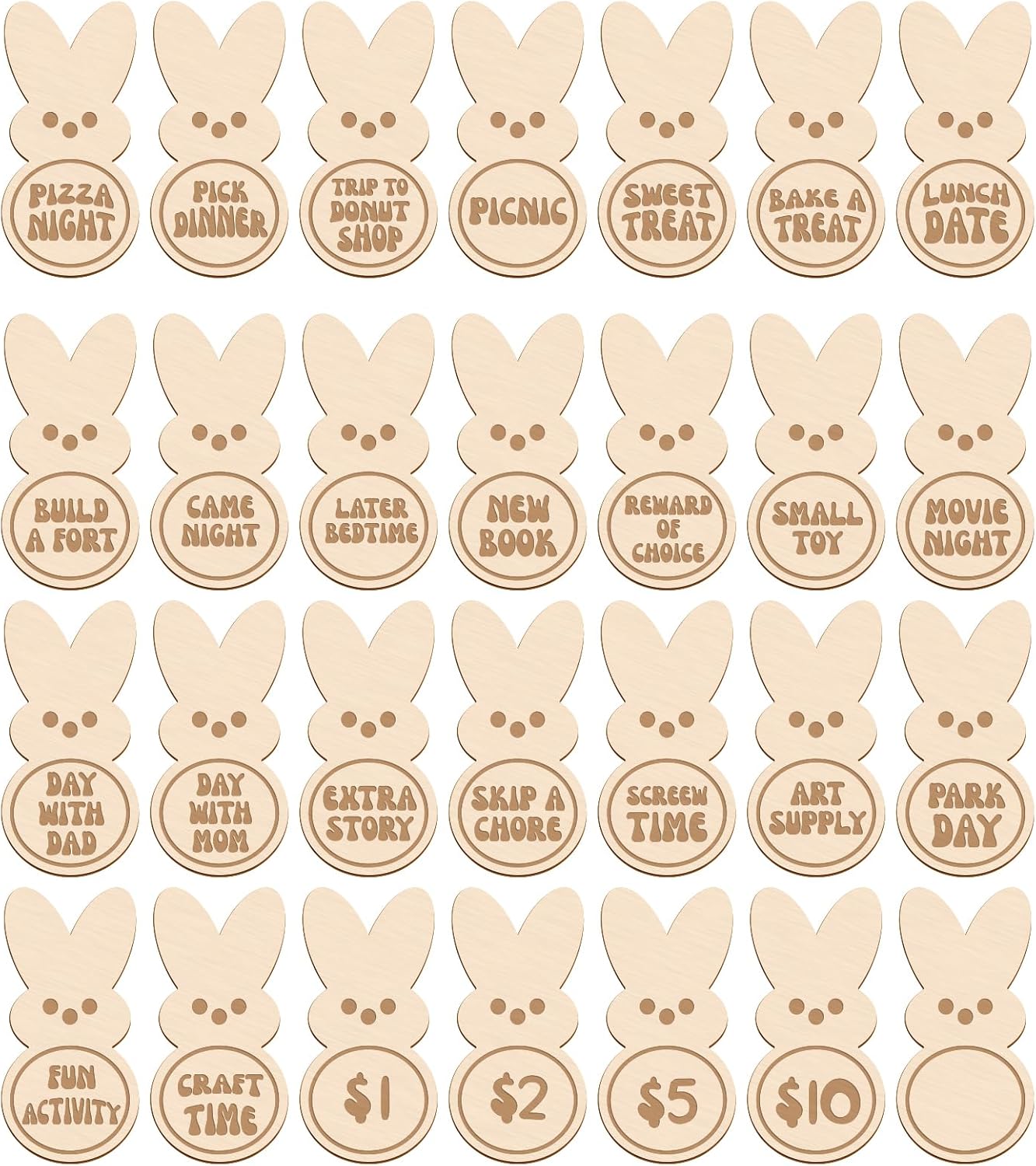 Amazon.com: Crazy Night 28Pcs Easter Egg Tokens, Easter Kids Reward ...