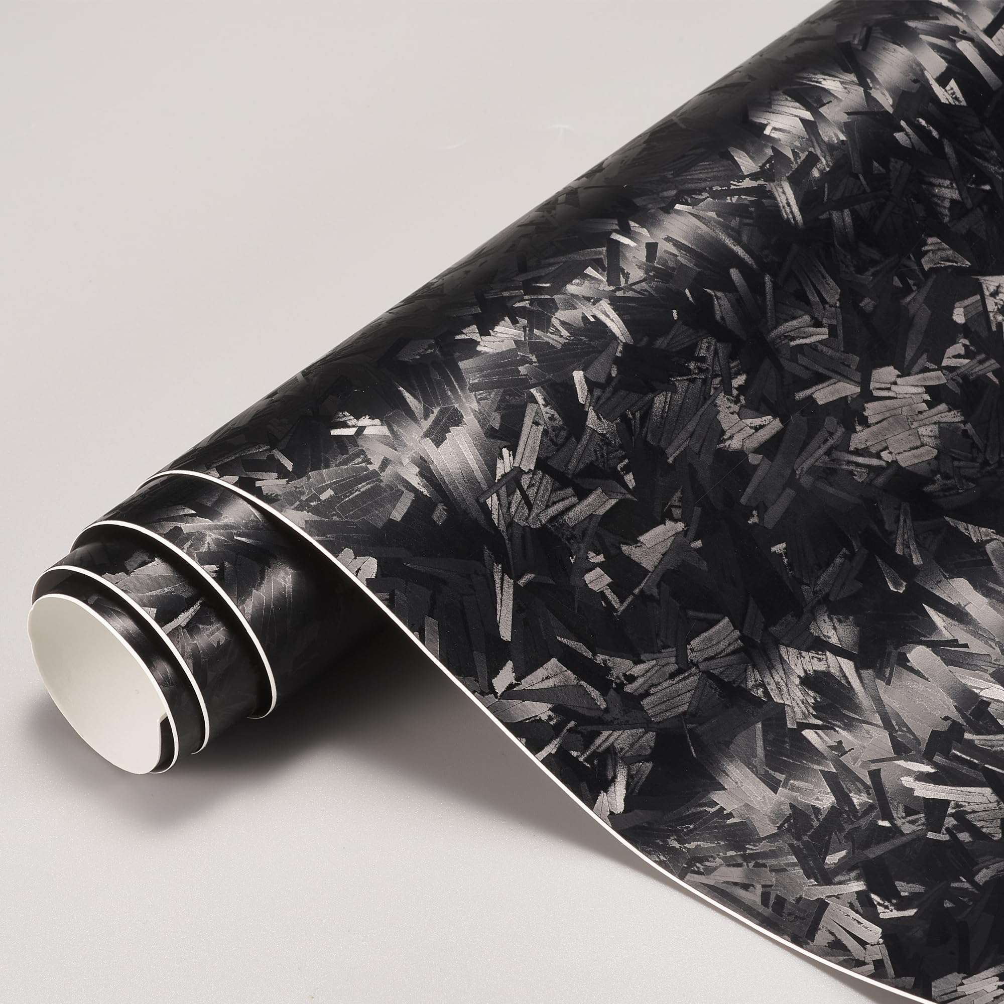 Snapklik.com : AuMoHall Black Forged Carbon Car Vinyl Wrap Matte Black ...