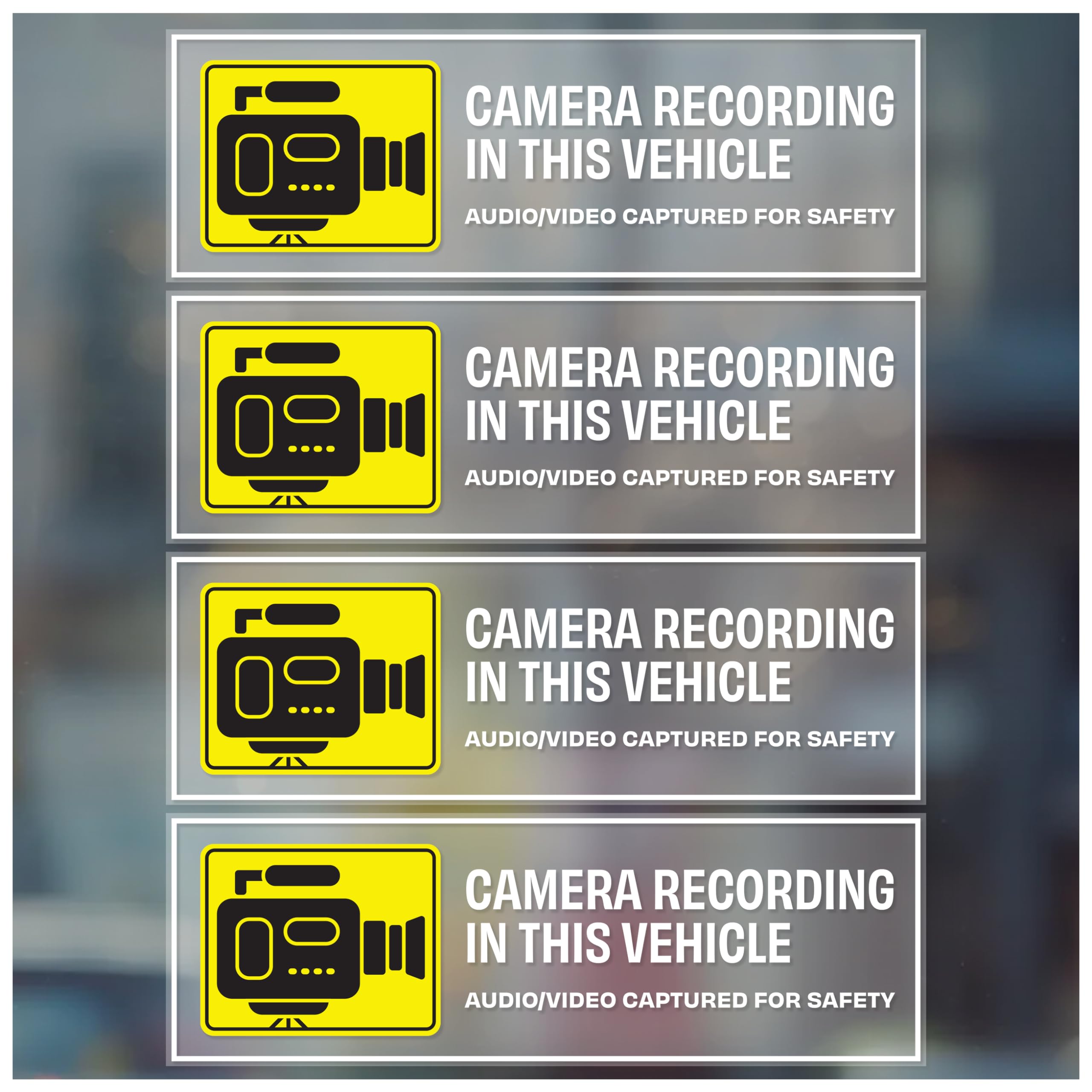Amazon.com: in Car Camera Recording Sticker 4pcs | Camera Recording in ...