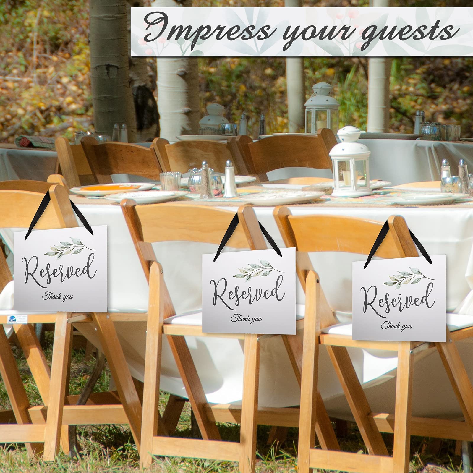 Reserved signs for wedding chairs | Beachweddingtips.com