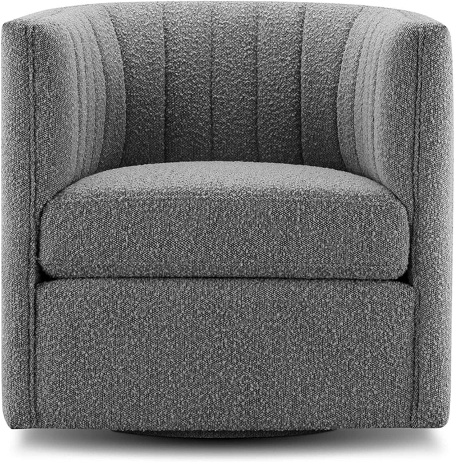 Amazon.com: CHERS Rivet Mid-Century Modern Swivel Armchair, Bouclé ...