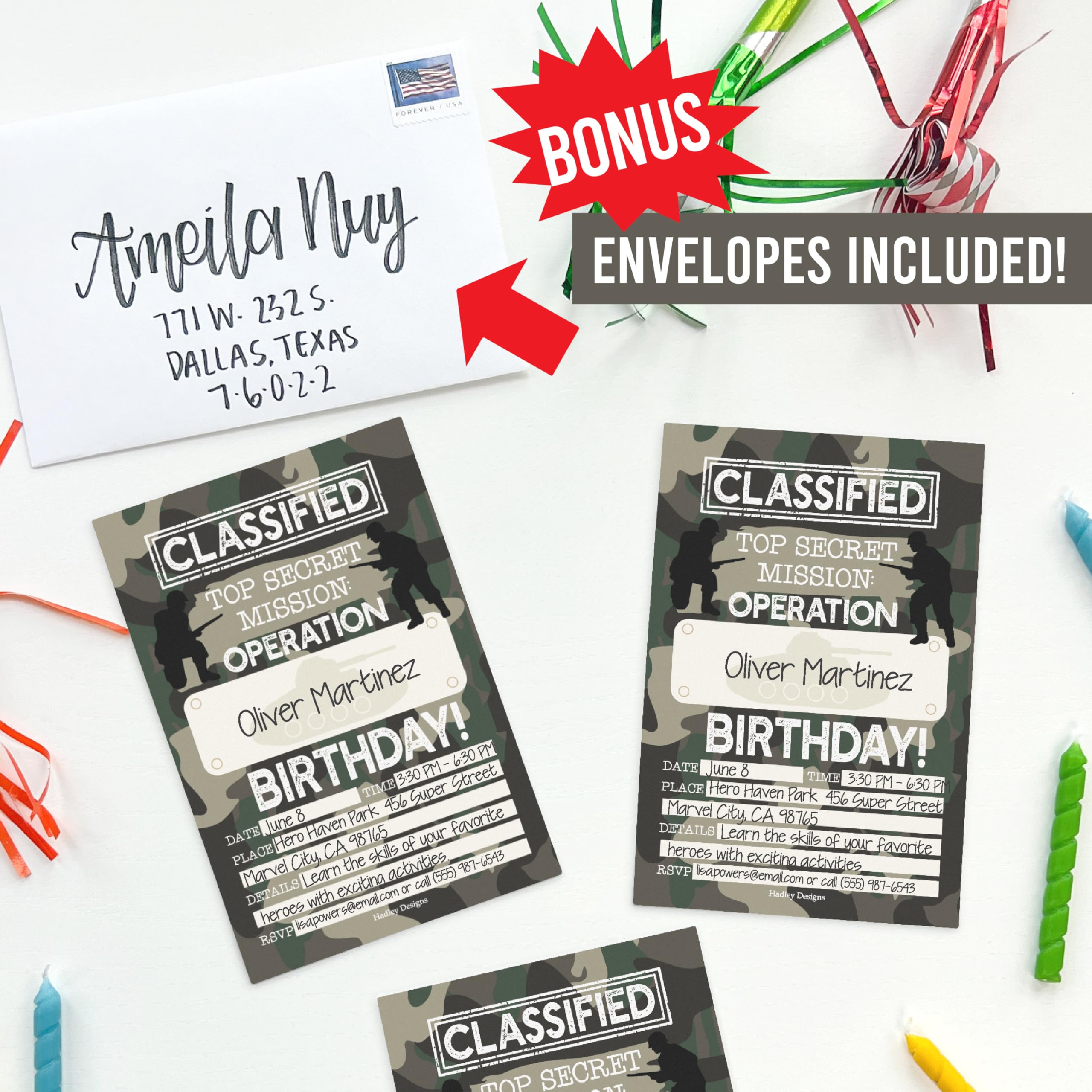Camo Printable Birthday Invitations For Boys Camo Blast Party Pack