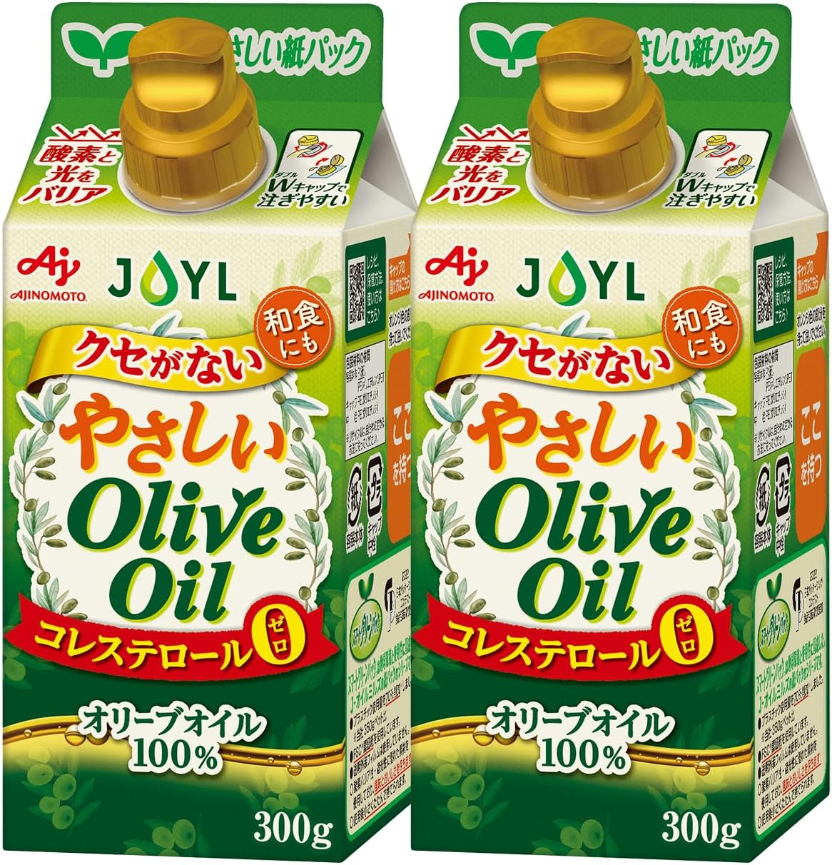 Amazon | JOYL やさしい オリーブオイル (オリーブオイル 100% 捨てやすい 紙容器) 味の素 J-オイルミルズ 紙パック 300g x 2本 | JOYL | 植物油 通販