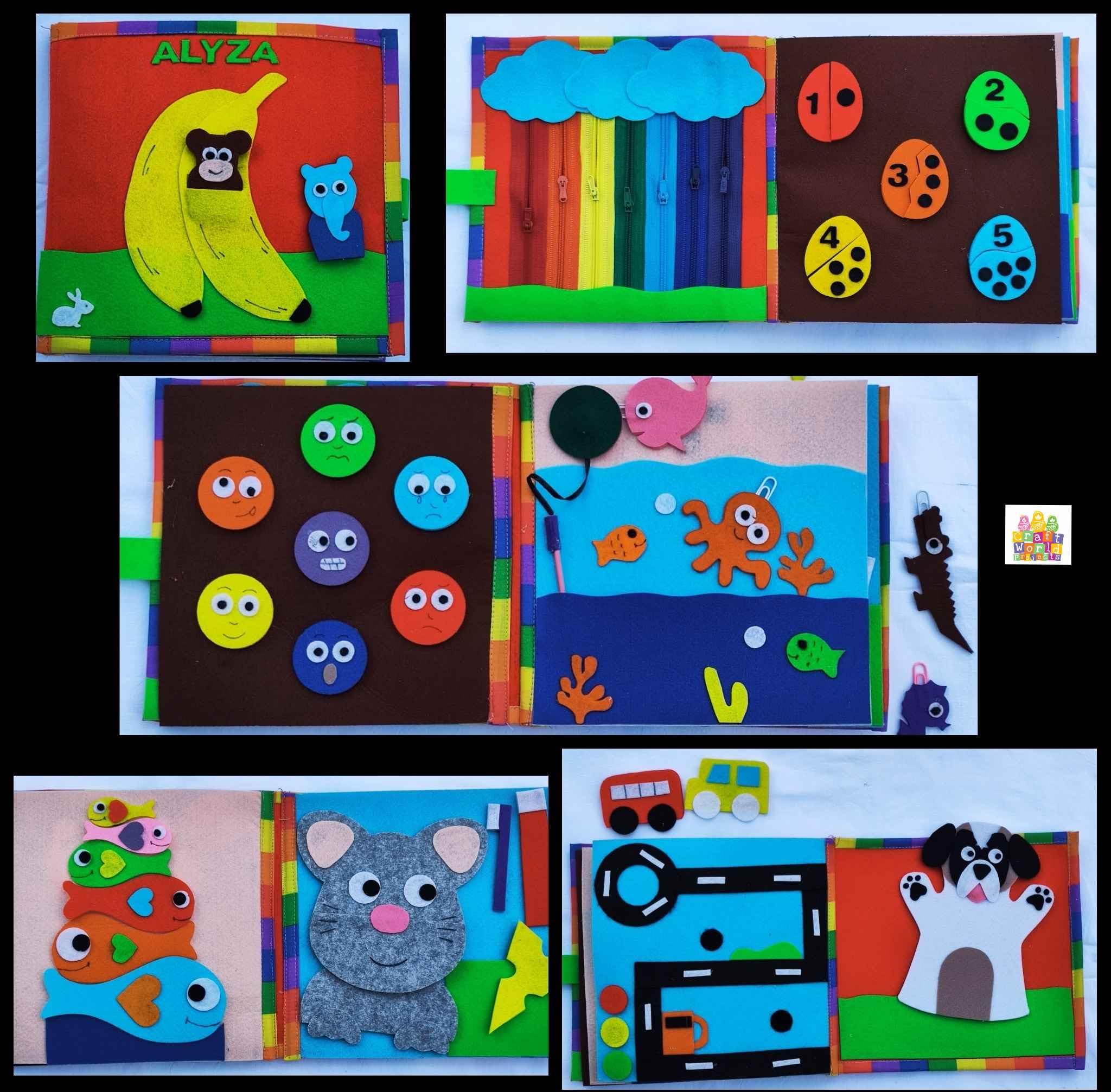 Personalized Interactive Busybook | Busy Board Book for Kids : Amazon ...