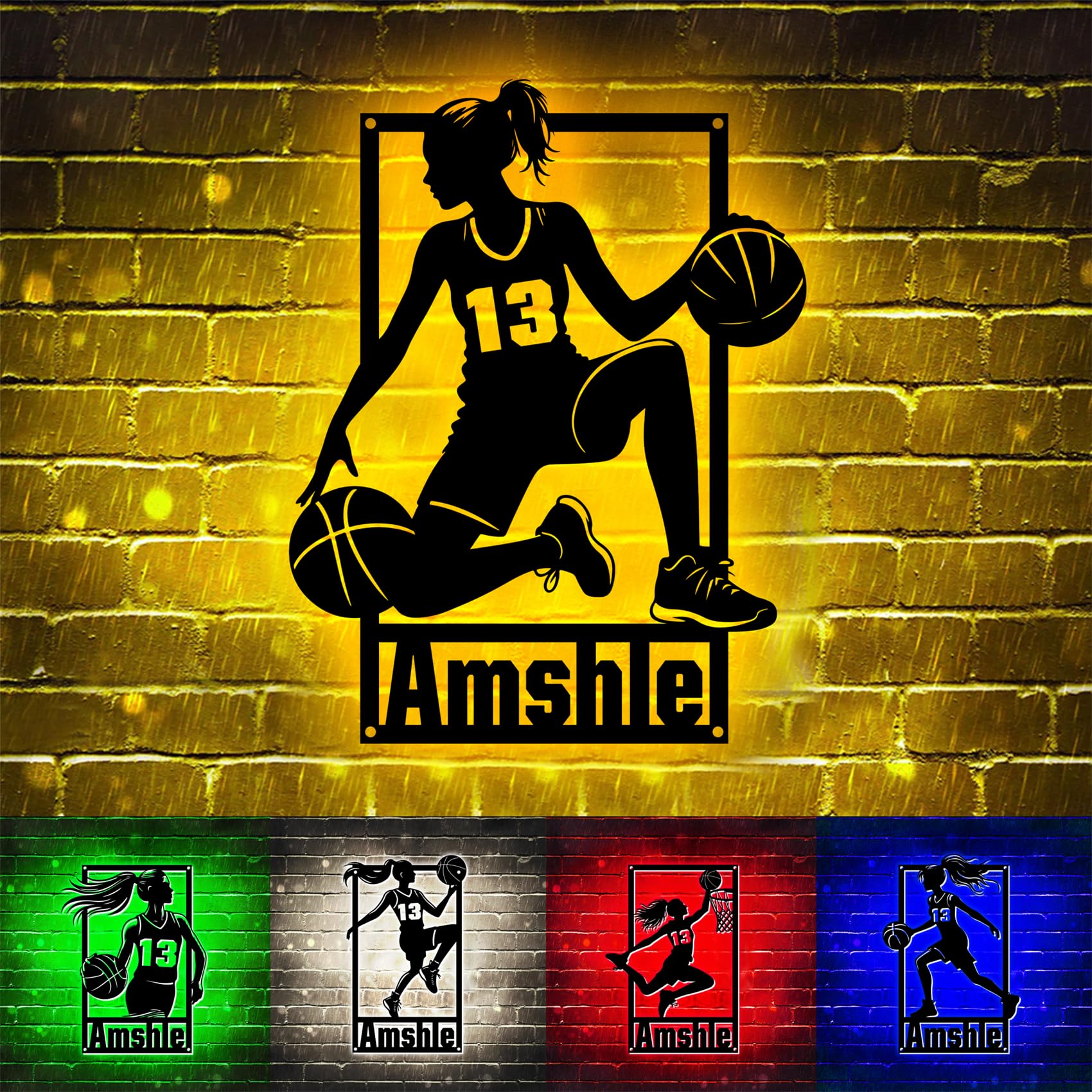 Amazon.com: Personalized Girl Basketball Metal Sign Custom Basketball ...