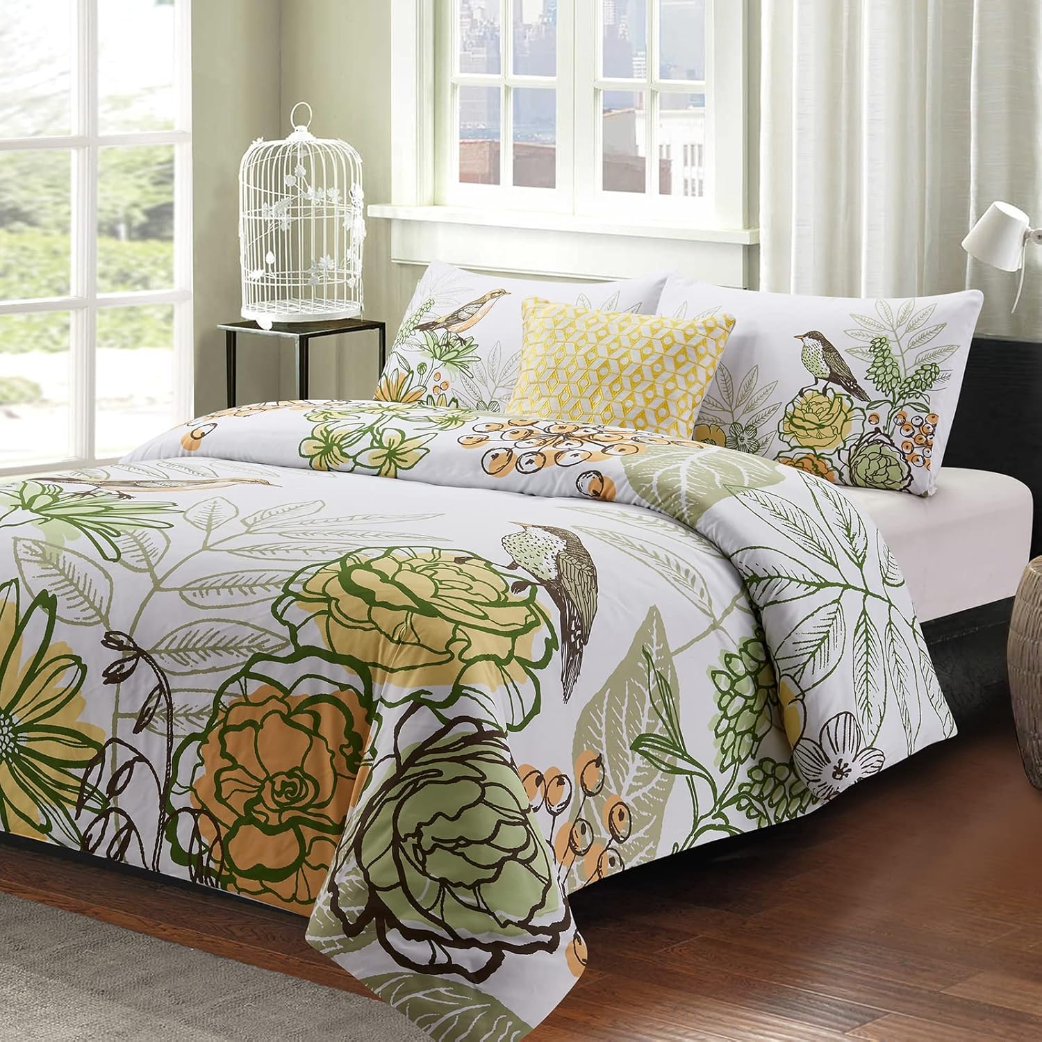 Amazon.com: Style Quarters Queen Comforter Set - 3 Pieces Floral Boho ...