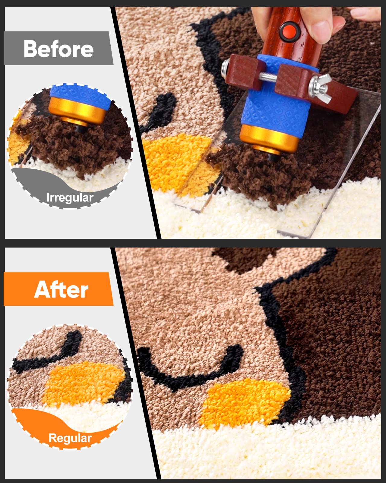 Rug Tufting Gun with Carpet Trimmer Kit - BESGEER-Rug-Tuft-Gun-with ...