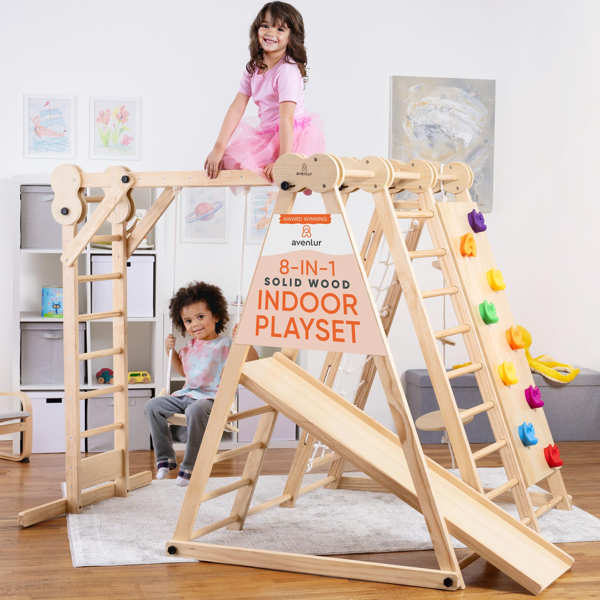 Chestnut Wooden Adventure Playground Avenlur In Indoor Play Gym Toddler ...