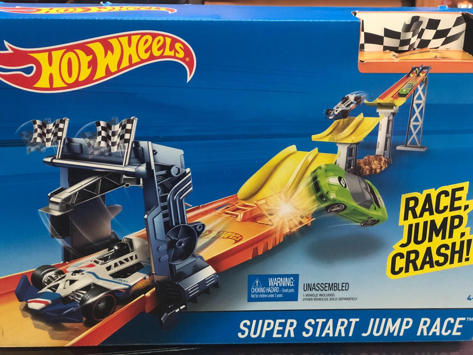 Buy Hot Wheels Super Start Jump Race, Multi Color Online at Low Prices ...