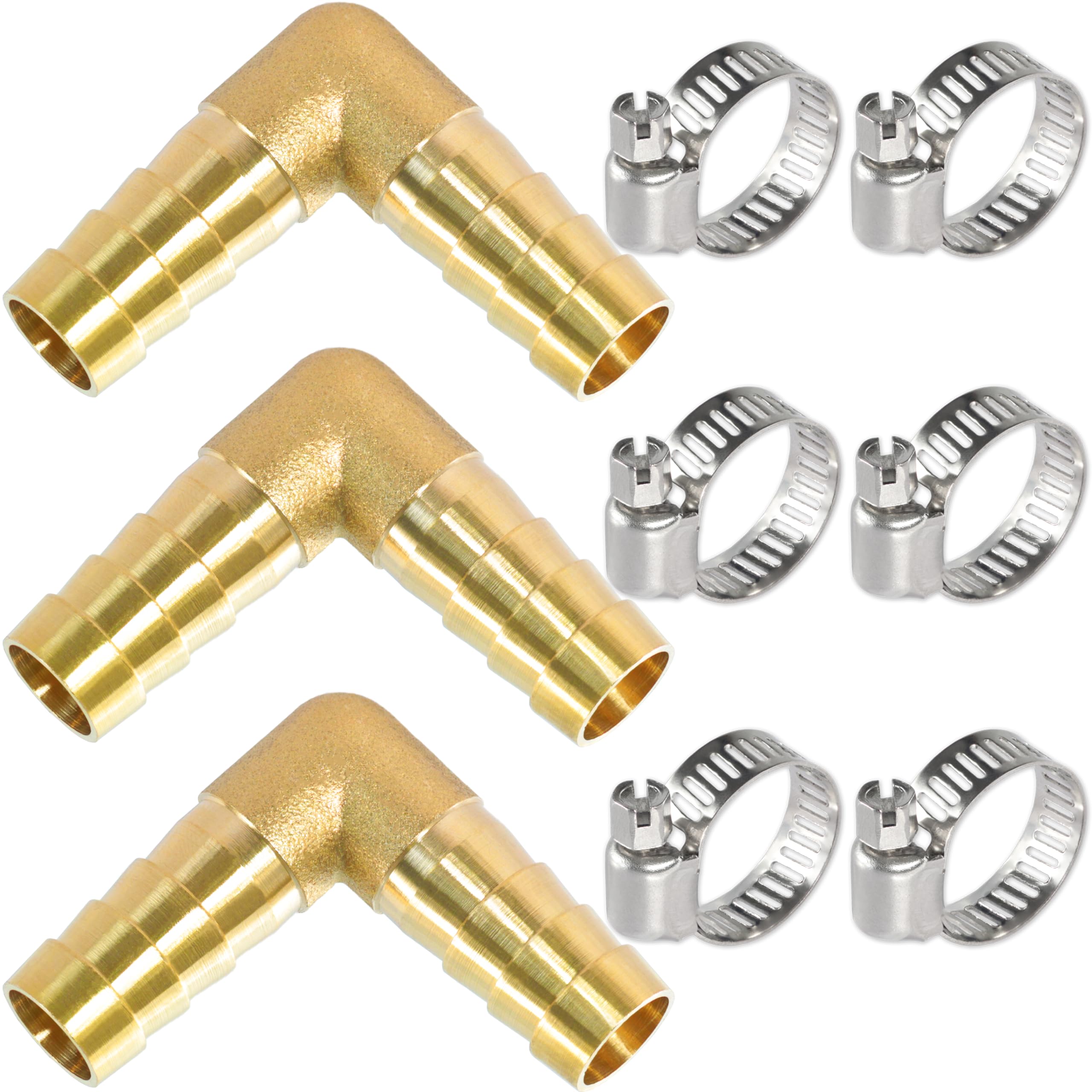 Snapklik.com : MSAEIQUN Brass Hose Barb,90 Degree L Right Angle Elbow ...