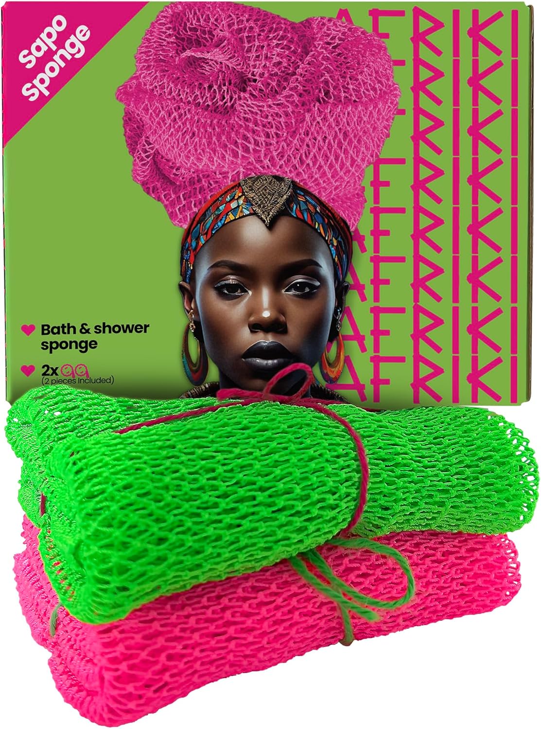 Amazon.com: AFRIKI African Net Sponge, African Exfoliating Sponge ...