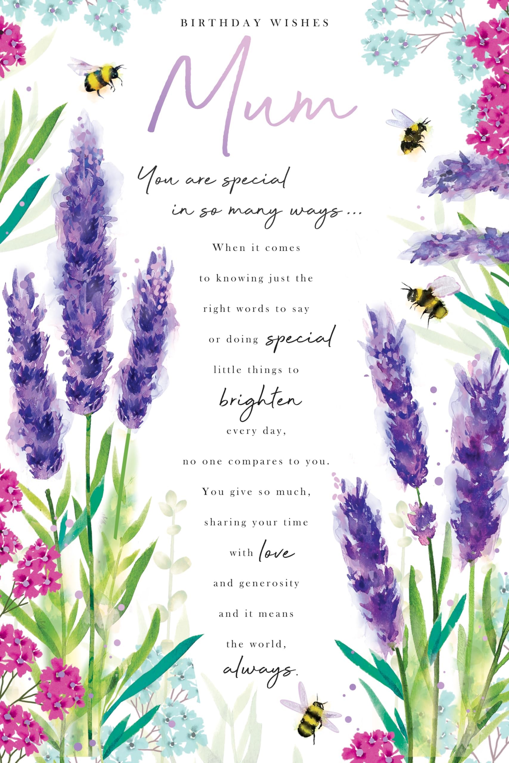 Beautiful Love Mum Happy Birthday Heart Card - Special Card For Your ...