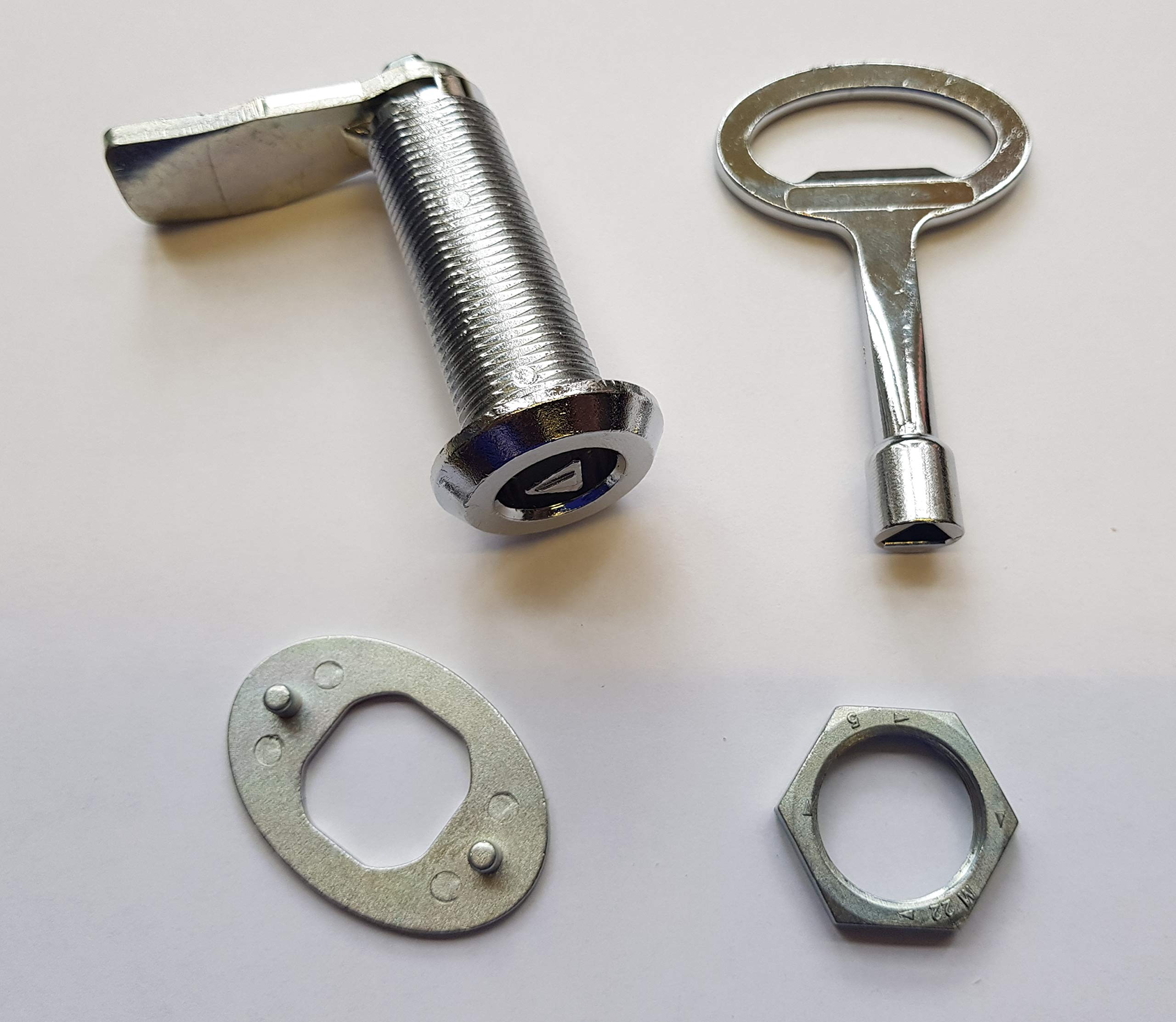 Buy 60mm Quarter Turn Spanner Lock Set with Lock, Fixing Plate, Nut and ...