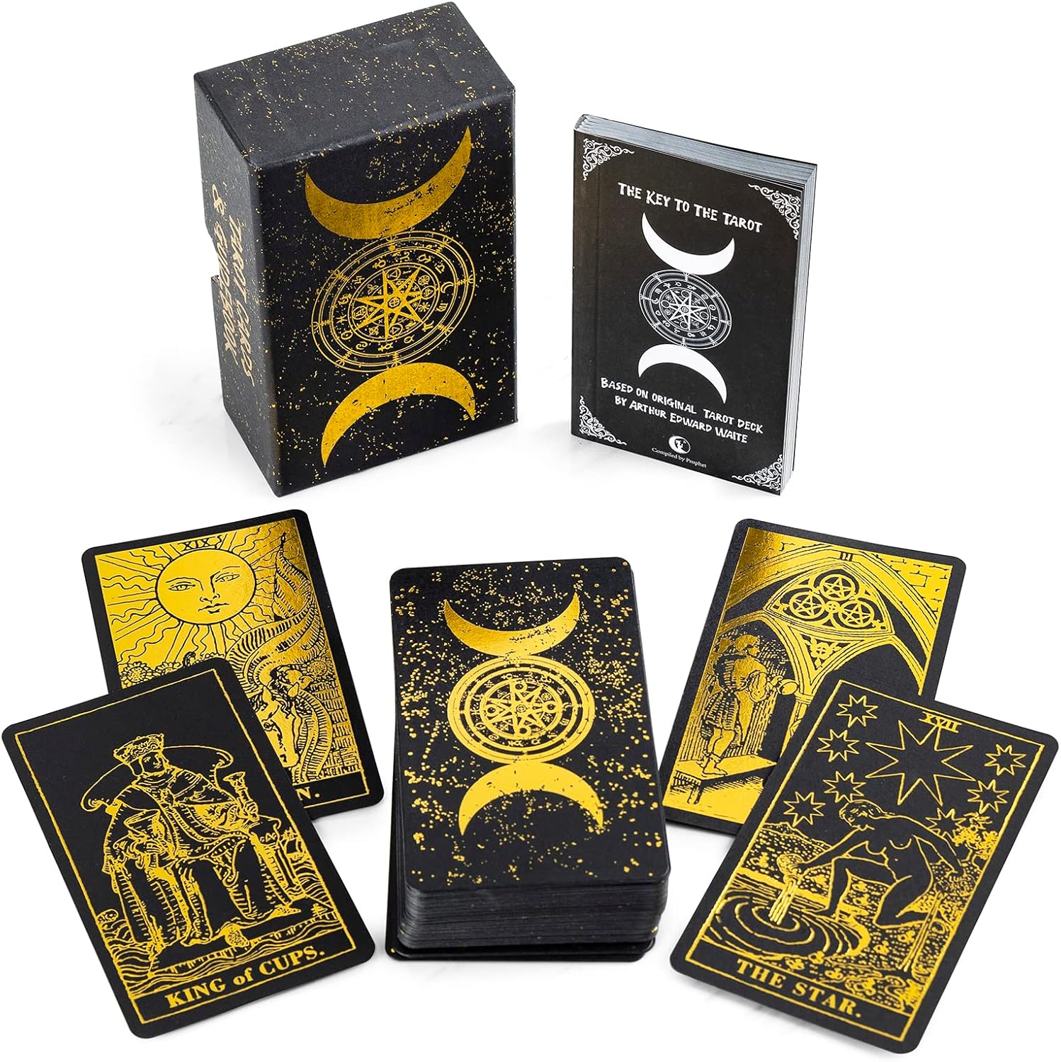 Amazon.com: Prophet Gold Foil Tarot Cards Deck,78 Original Cards ...