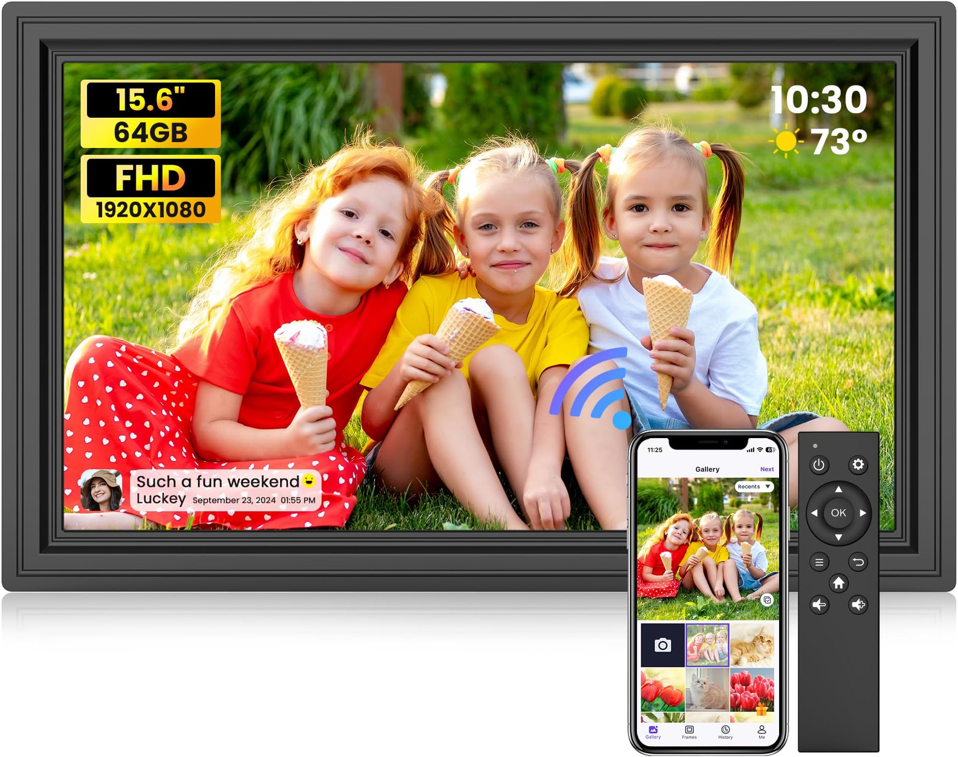 Amazon.com : Dhwazz 10.1 Inch USB Digital Picture Frame, Non-WiFi SD ...