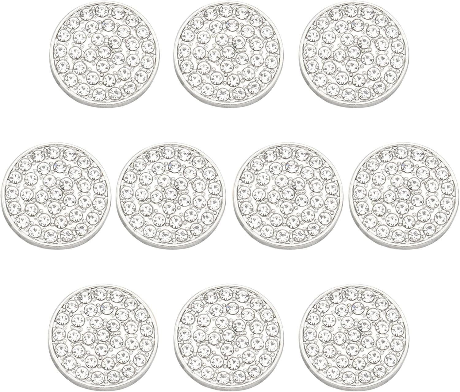 ftiemlovde 10 Novelty Brass Diamante Silver Buttons for Blazer，Vintage ...