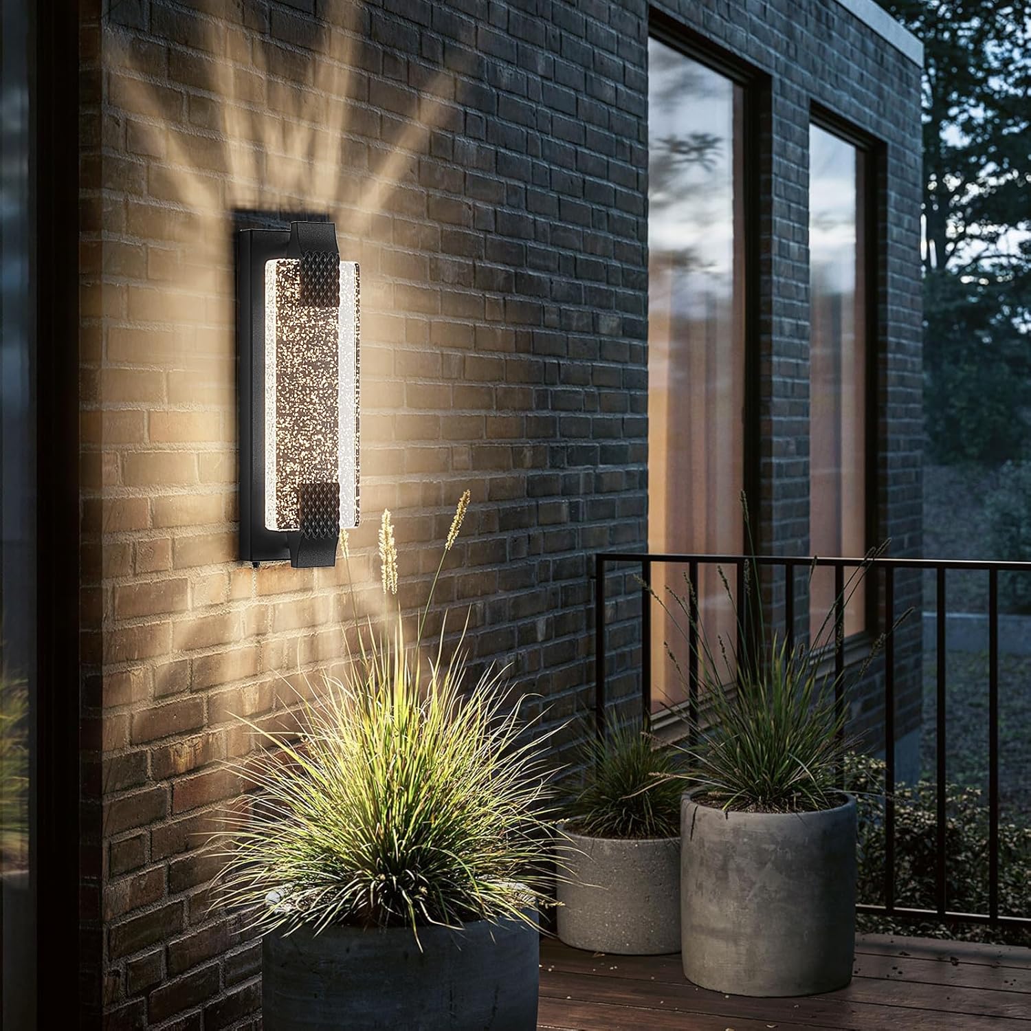 camuucci Dusk to Dawn Outdoor Light,15.7 Inches LED Porch Lights ...