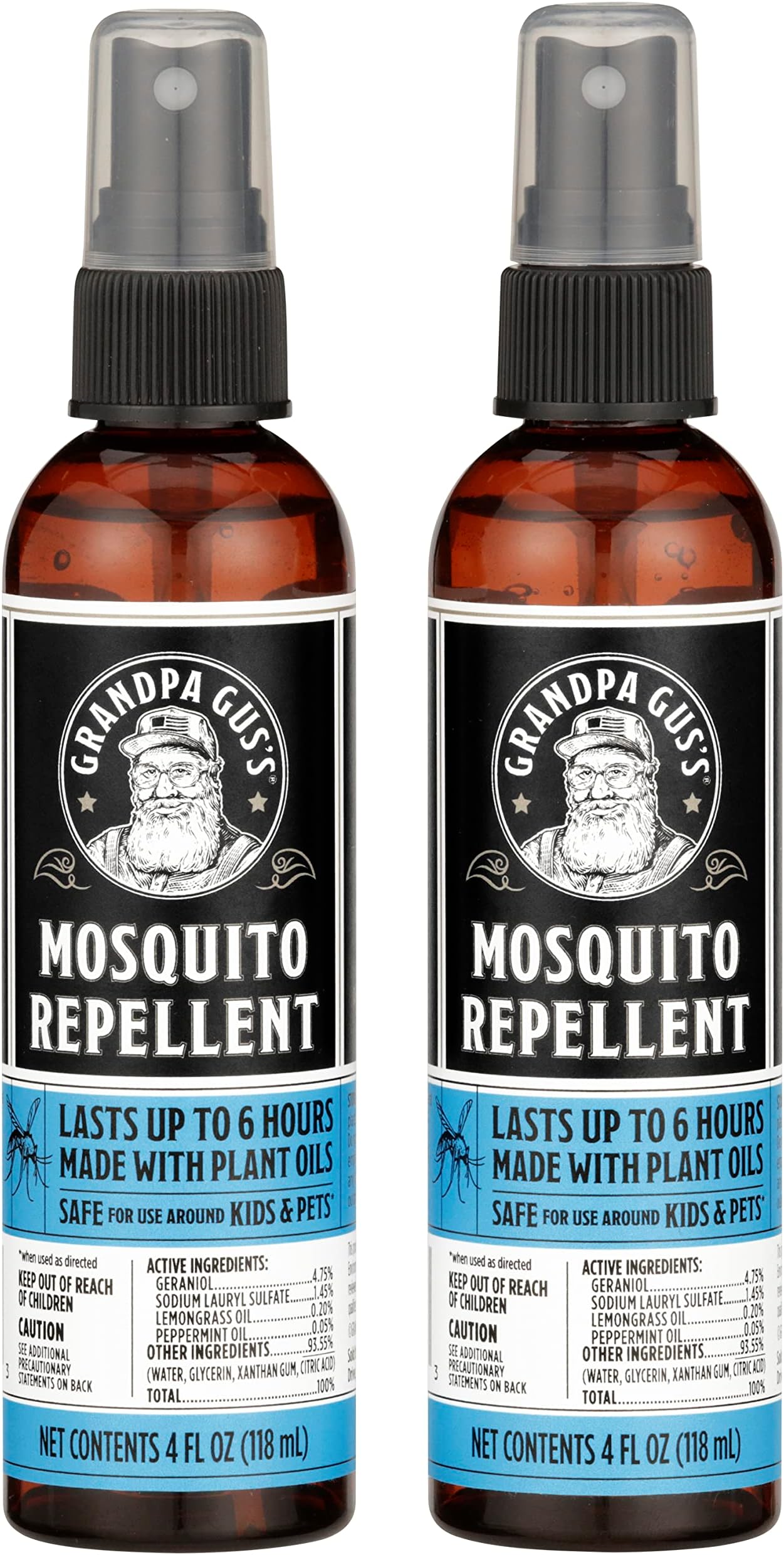 Amazon.com: Grandpa Gus's Natural Mosquito Repellent Spray, Time ...