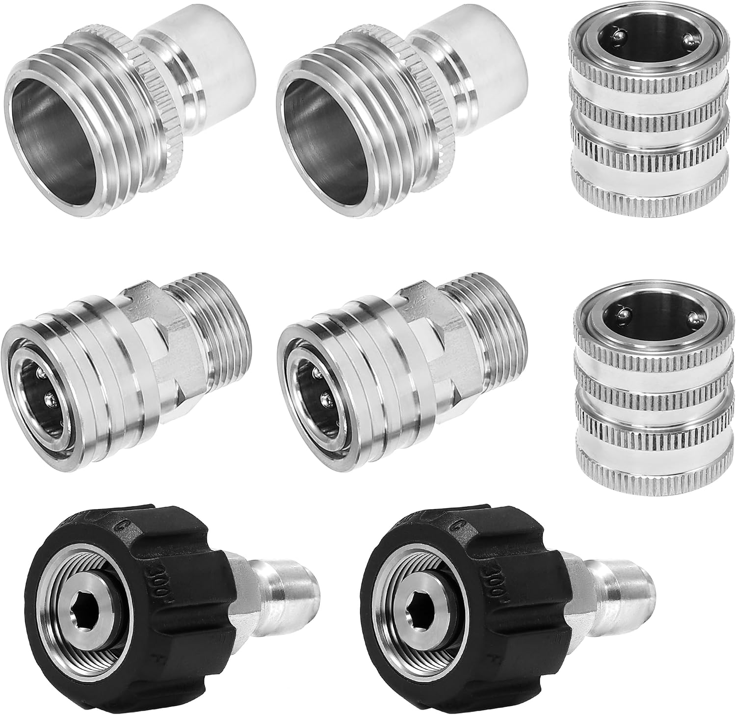 Amazon.com: M MINGLE Ultimate Pressure Washer Adapter Set, Stainless ...