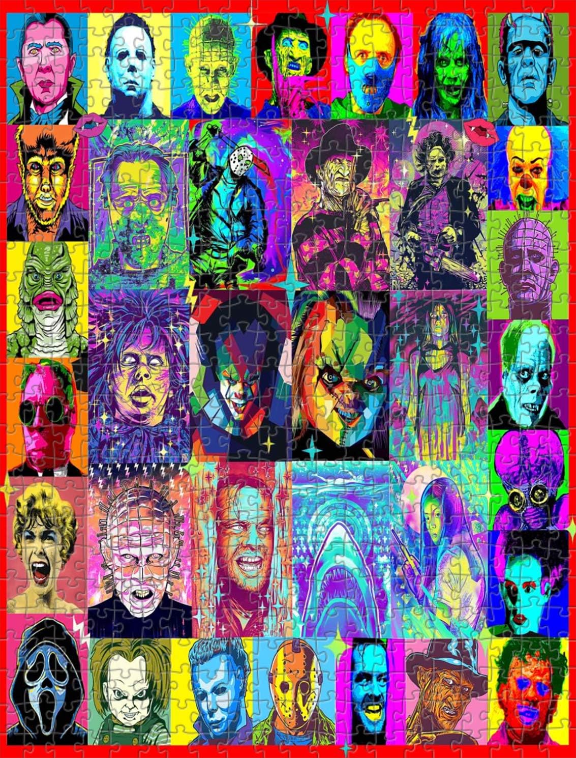 Amazon.com: Geekpuz Horror Movie Characters Jigsaw Puzzle for Adult 500 ...
