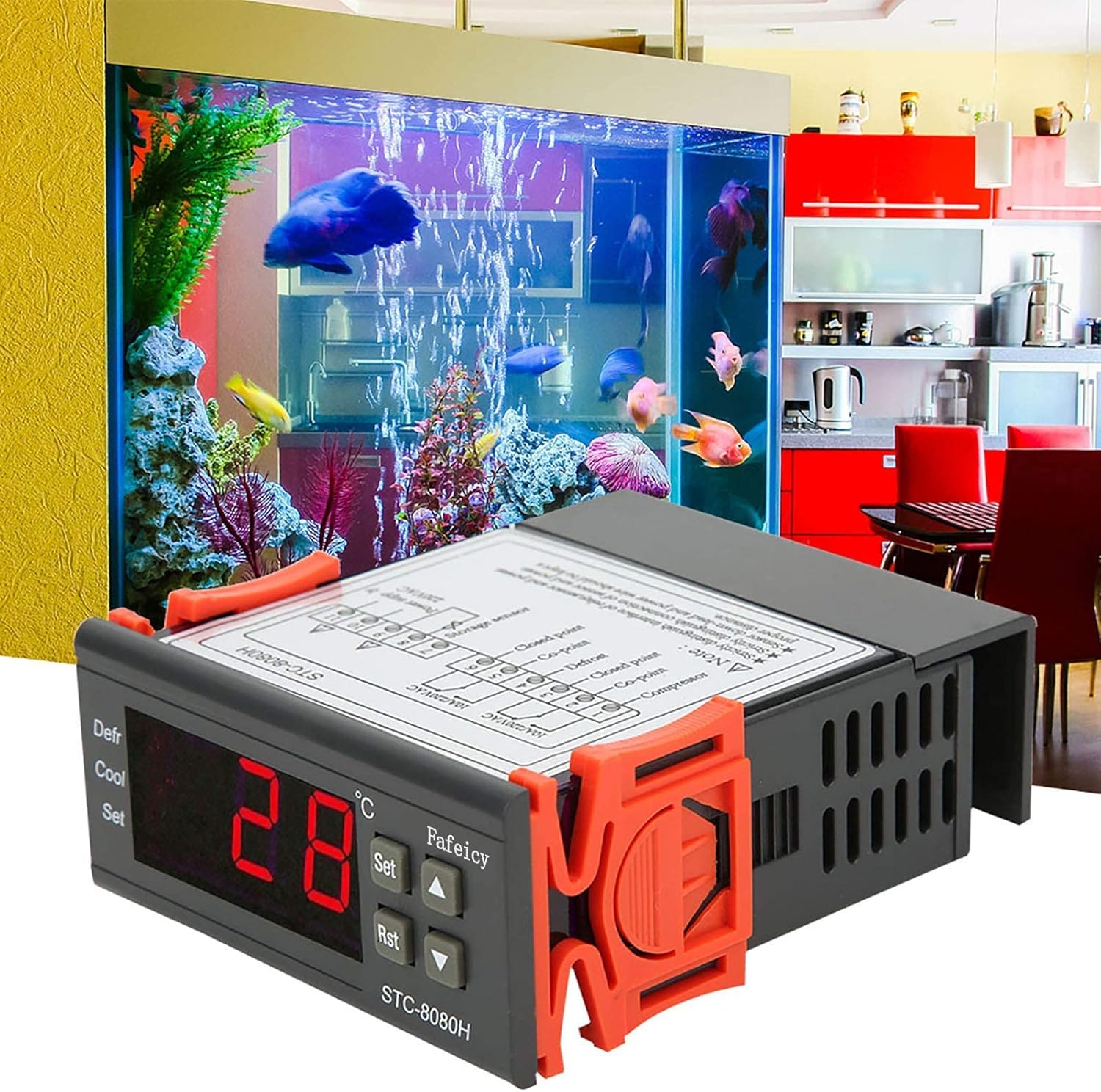 Temperature Controller STC-8080H Thermostat Refrigerating Temperature ...