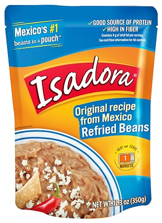 Amazon.com : Isadora Original Refried Beans 12.3 oz (Pack of 1 ...