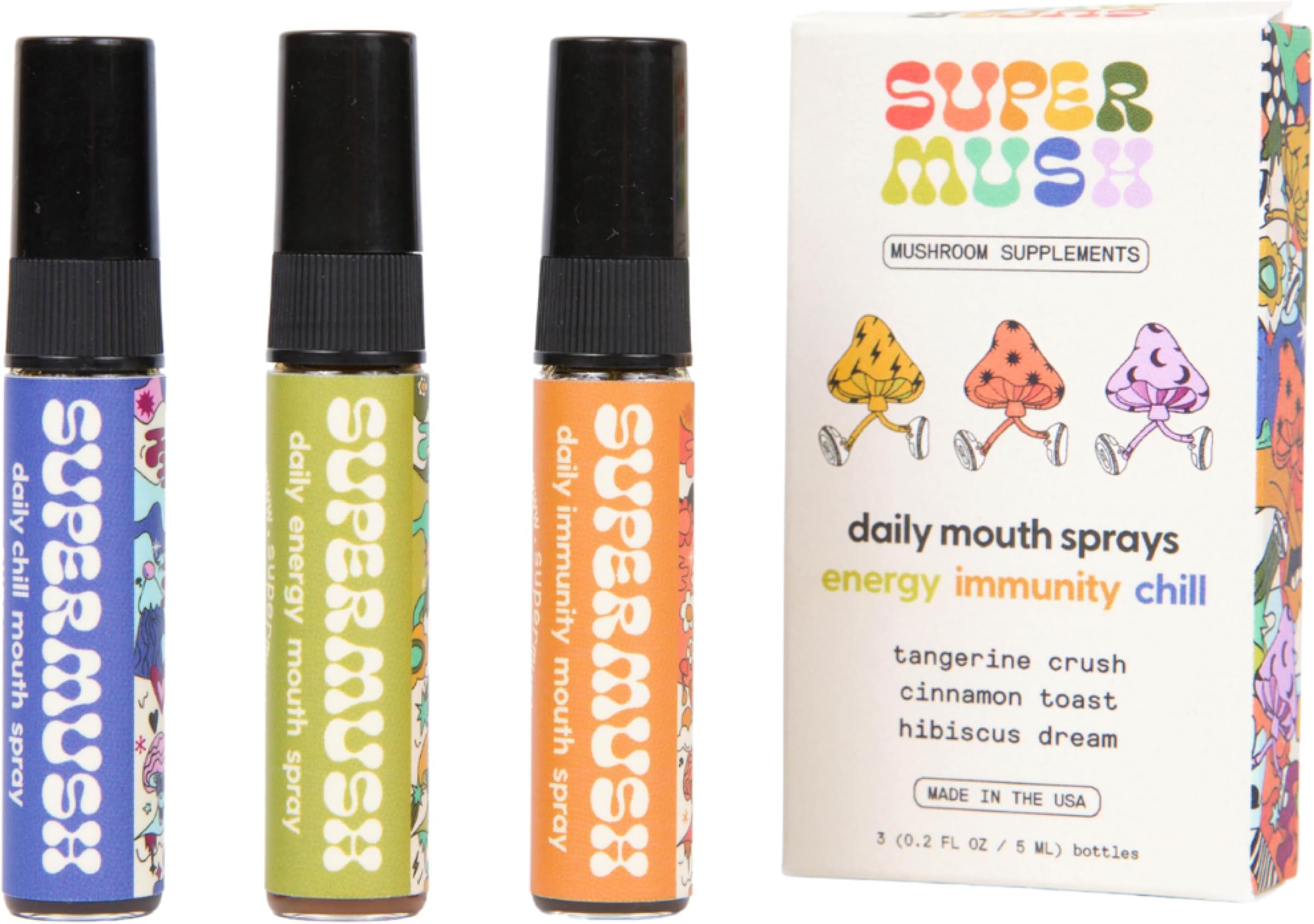 Amazon.com: SuperMush Daily Mini Mouth Spray Bundle | Mushroom Spray ...
