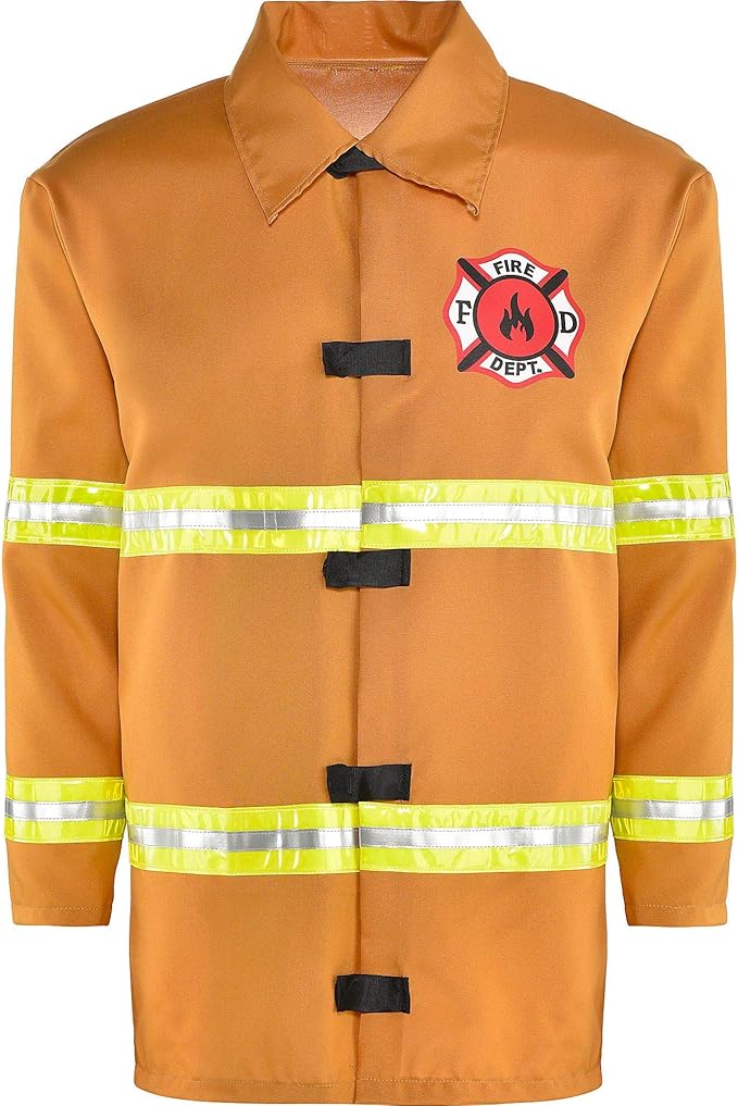 Amazon.com: Firefighter Jacket Costume | Adult | 1 Pc. : Clothing ...