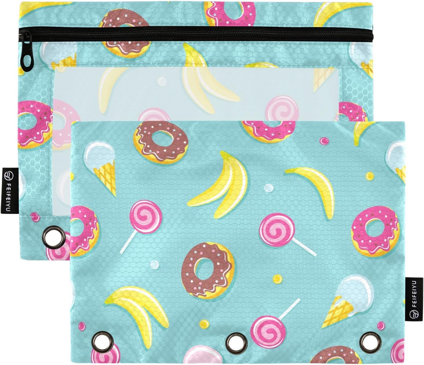 Amazon.com : Donut Ice Cream Lollipop Banana 3 Ring Large Capacity ...