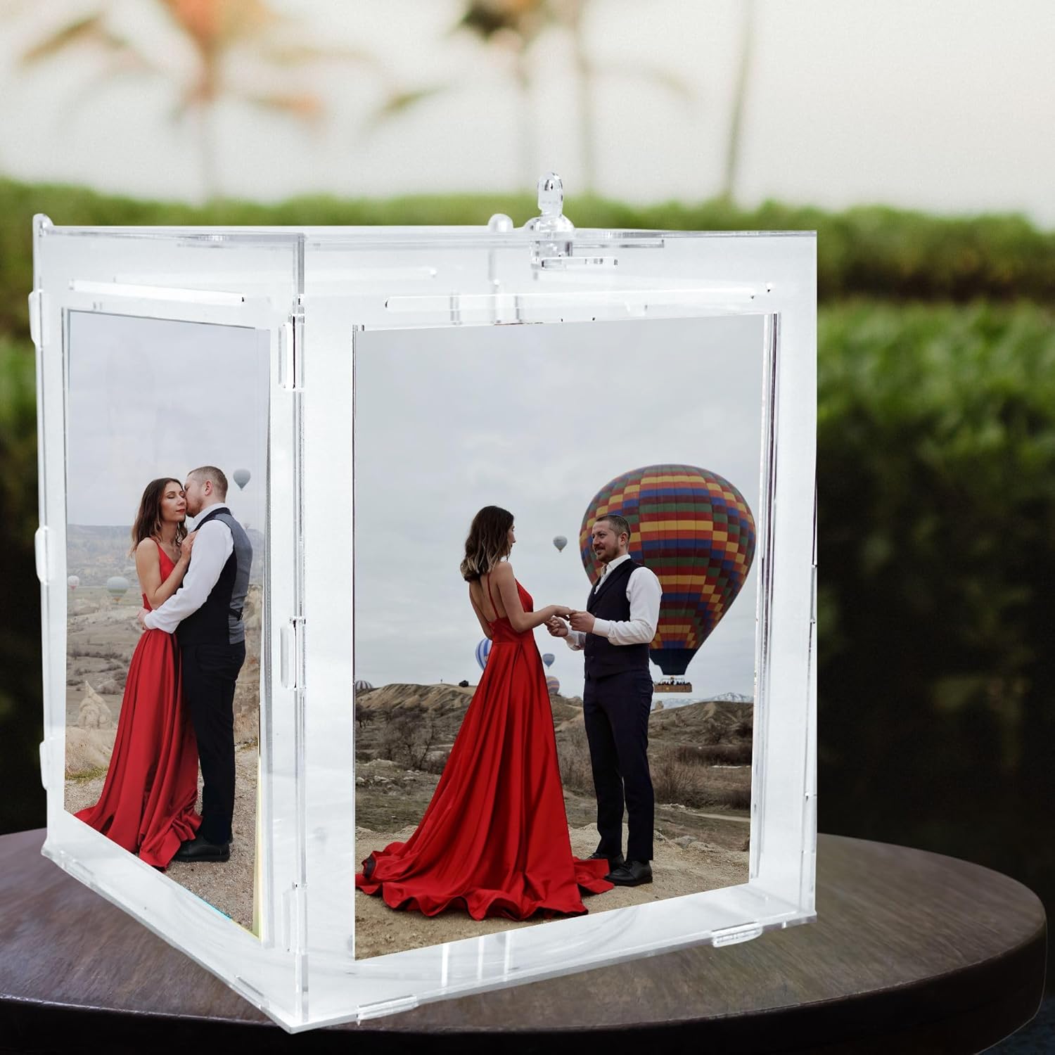 Amazon.com: The Wishing Well - Large Wedding Card Box with Picture ...