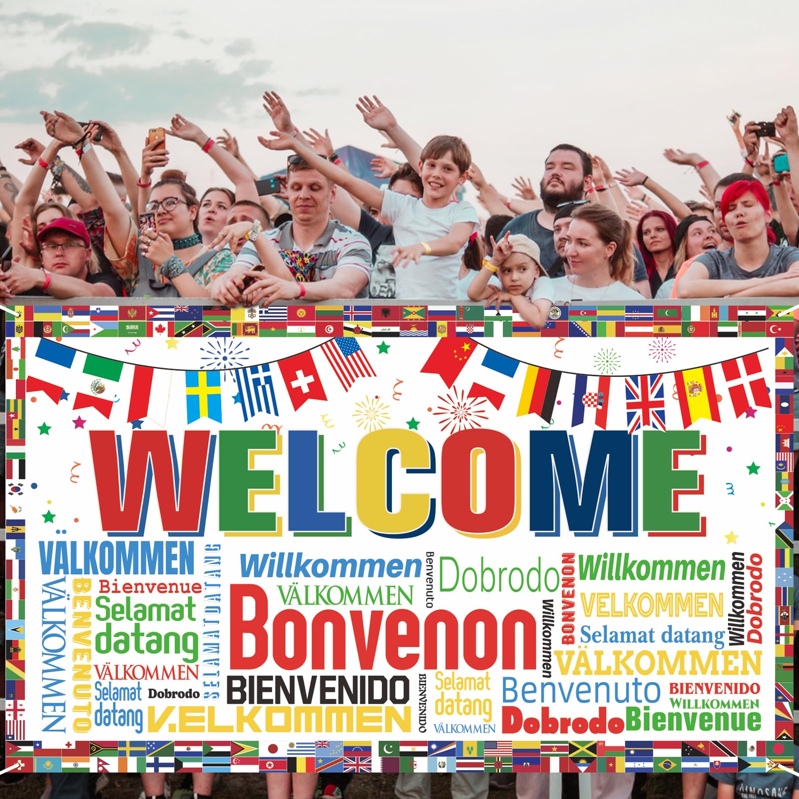 Snapklik.com : International Welcome Banners World Flags Banner ...