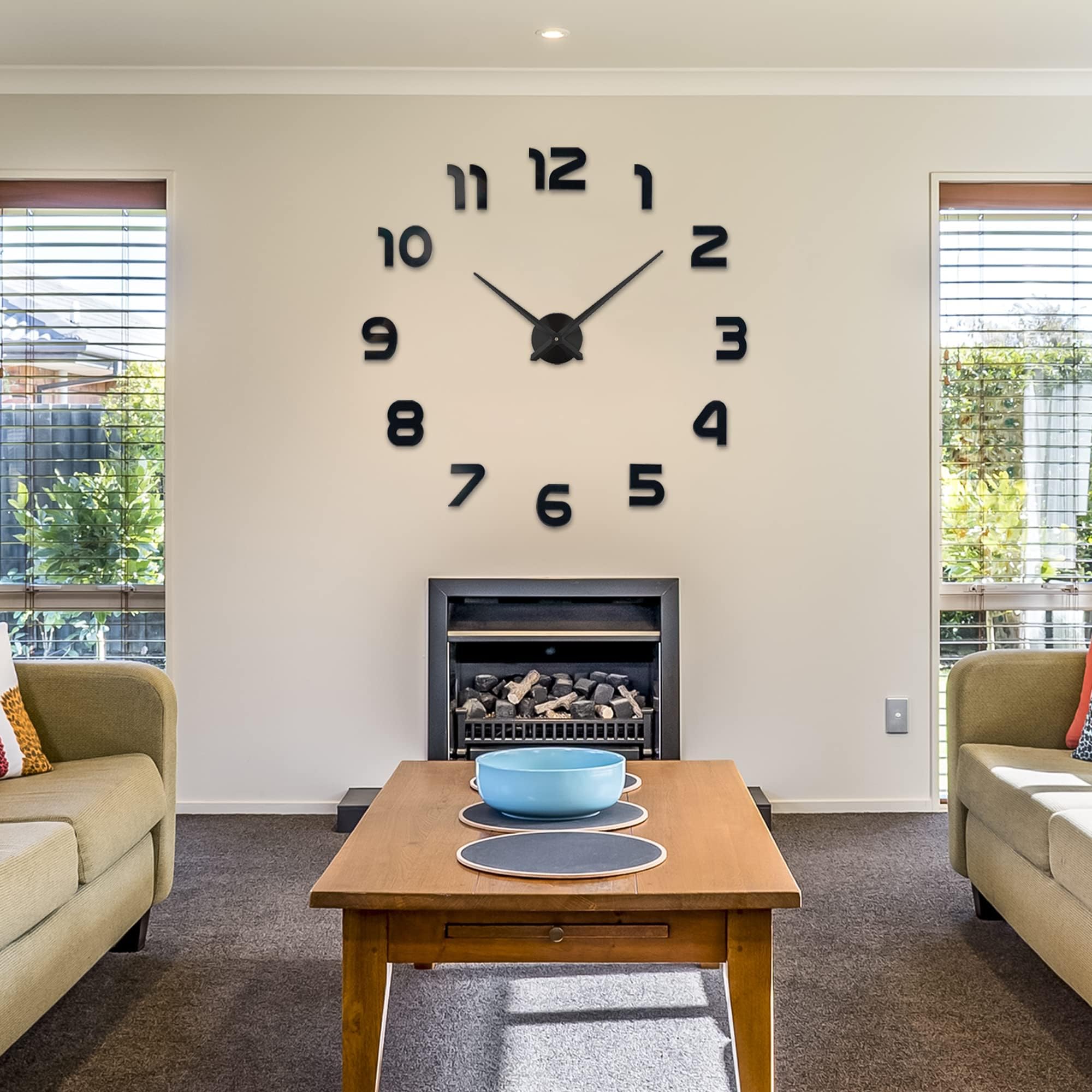 Buy Niceguy Solutions DIY Wall Clock - Frameless 3D-Style Analog ...