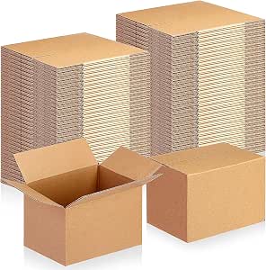 62 PCS Small Shipping Boxes 6x4x4 Inches Corrugated Cardboard Boxes ...
