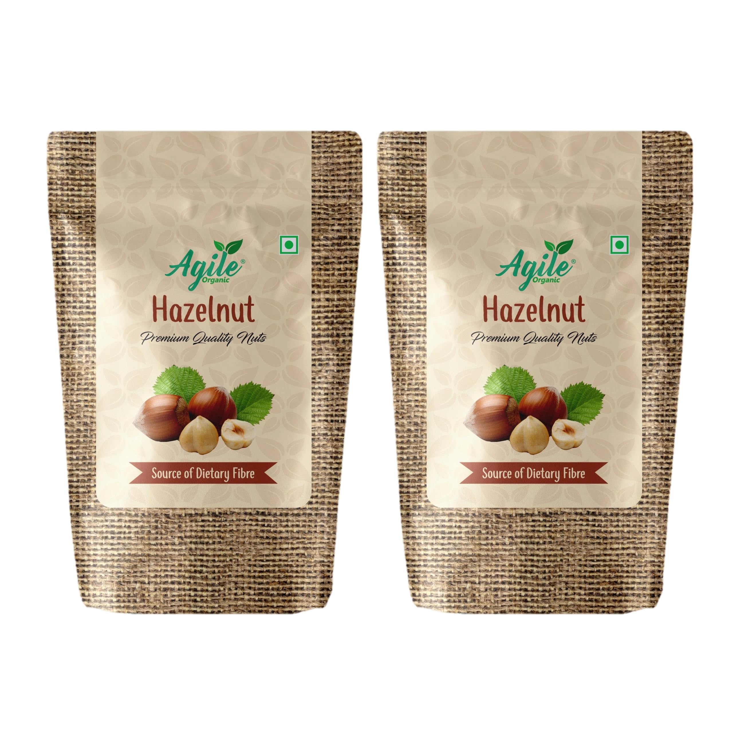 Agile Organic Jumbo Hazel Nuts 400 Grams Pouch | Hazel Nut Kernels | 2 ...