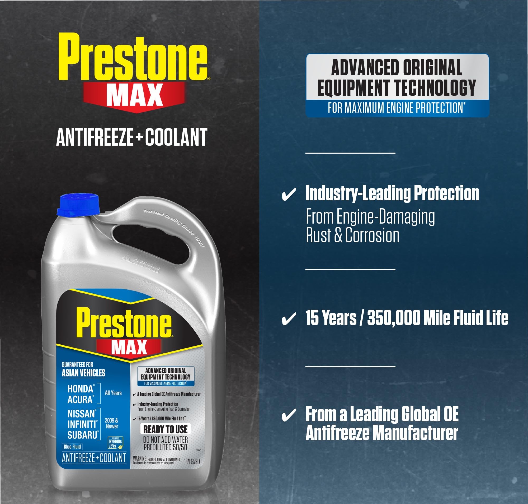 Snapklik.com : Prestone AF6310 MAX Asian Vehicles Blue Antifreeze And ...