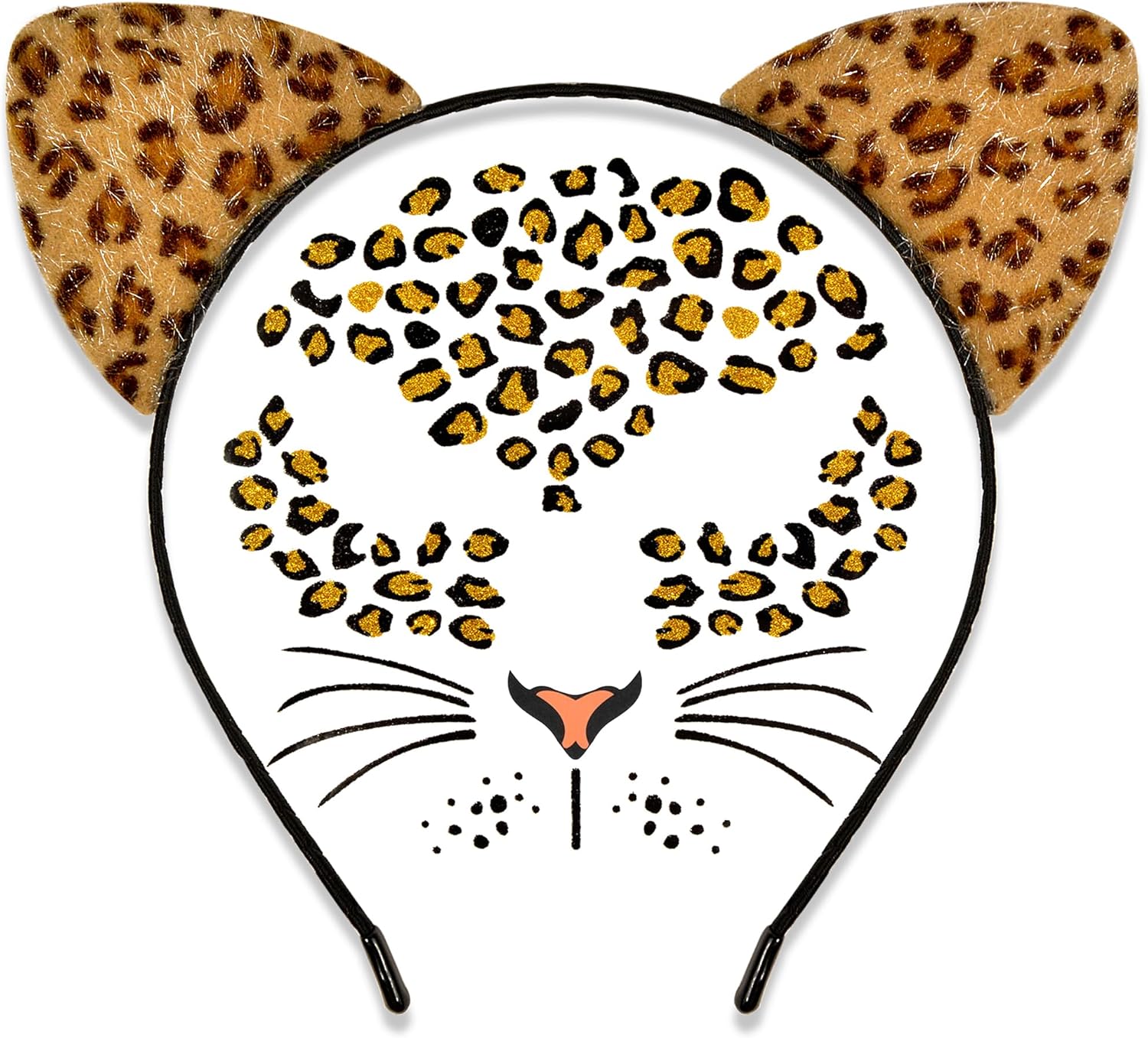 Cheetah Ears Headband with Temporary Tattoos, Leopard Ears Headband ...
