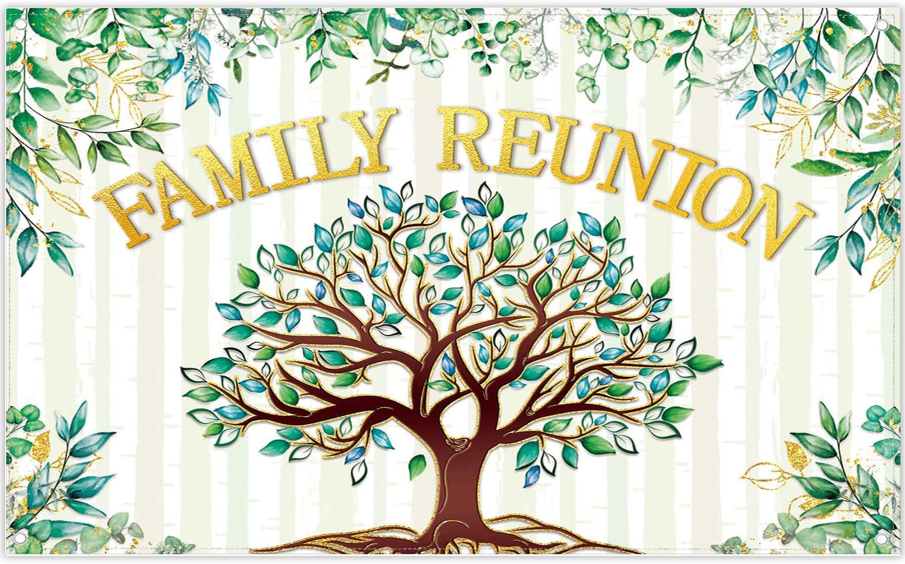 Amazon.com : ZTHMOE 72x43inch Fabric Family Reunion Welcome Backdrop ...