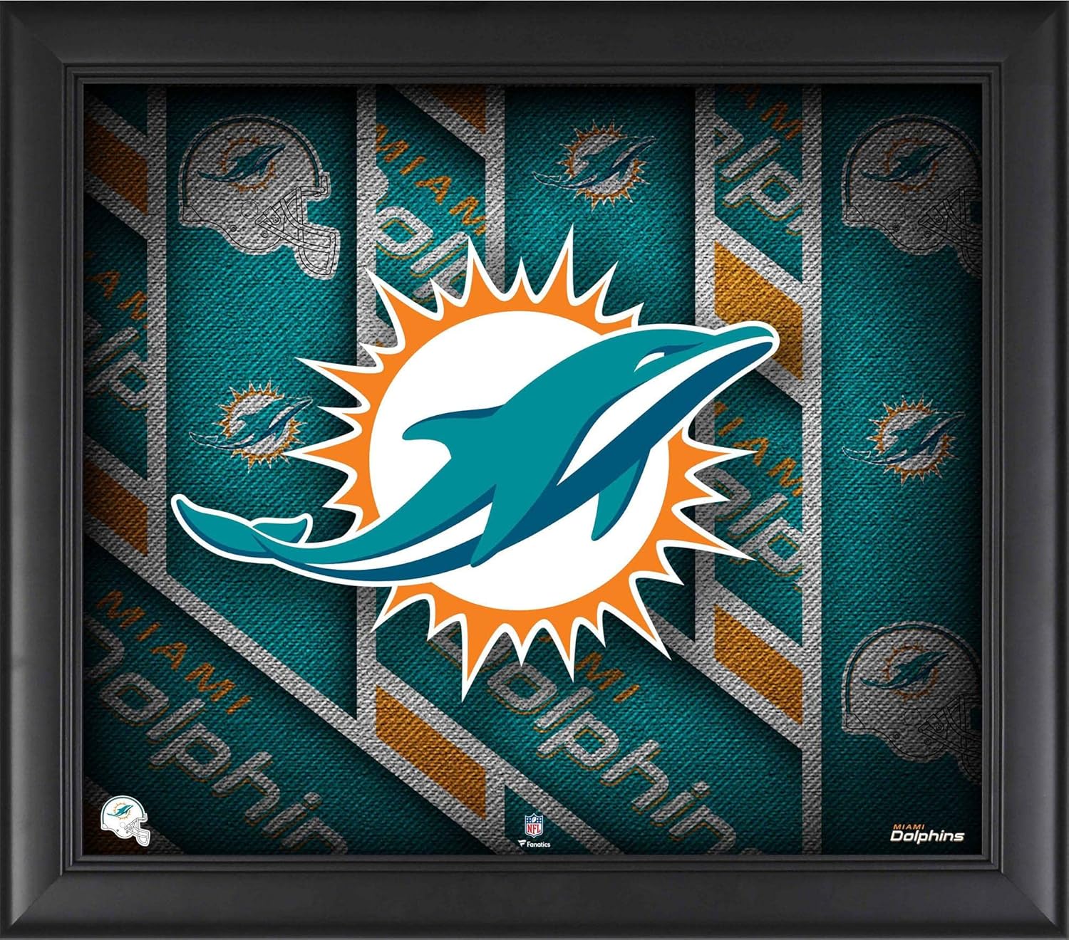 Miami Dolphins Framed 15" x 17" Team Threads Collage - NFL Team Plaques ...