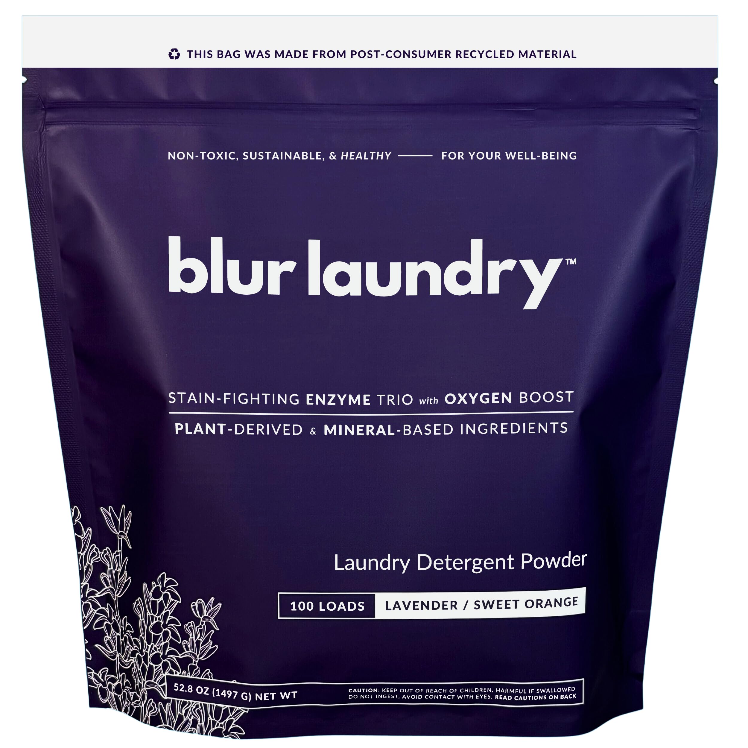 Amazon.com: Blur Laundry, Laundry Detergent Powder, 3X Stain-Fighting ...