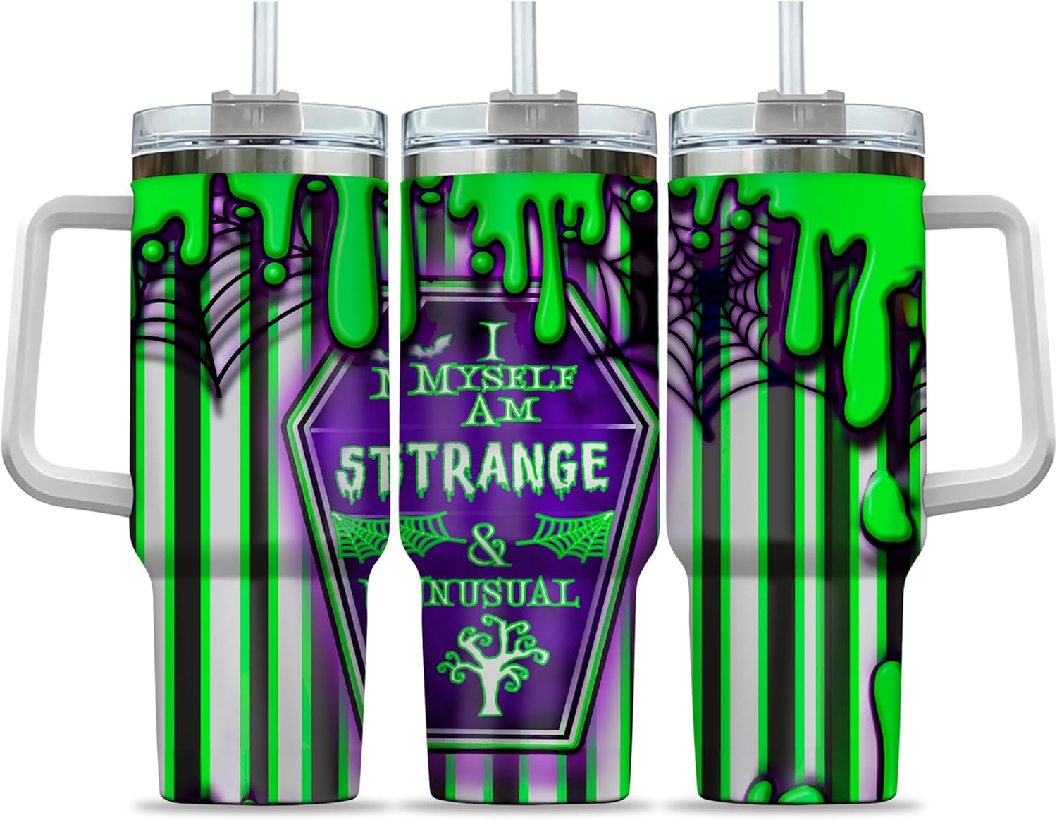 Amazon.com | Beetlejuice Tumbler with Handle, Beetlejuice Tumbler with Handle, Beetlejuice Cup ...