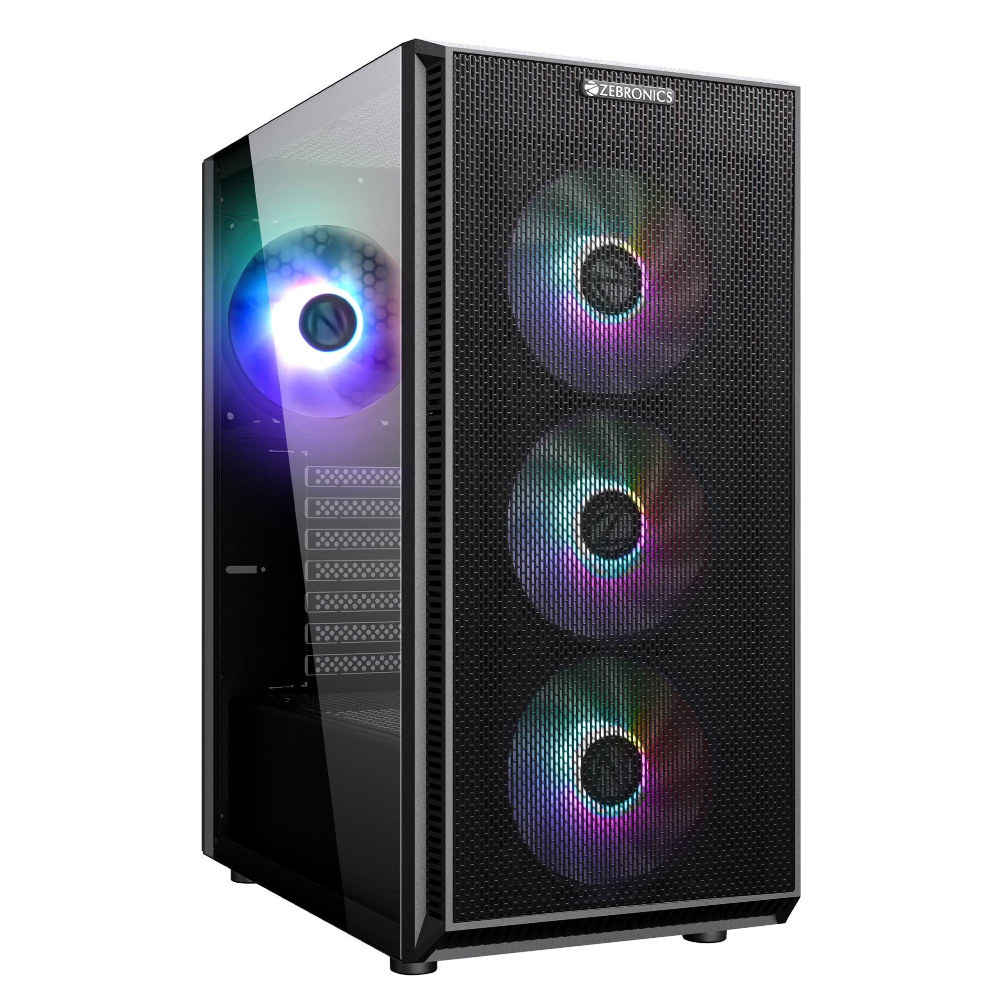 Buy ZEBRONICS Zeb-Hades Computer case/Gaming Chassis with 120mm RGB LED ...