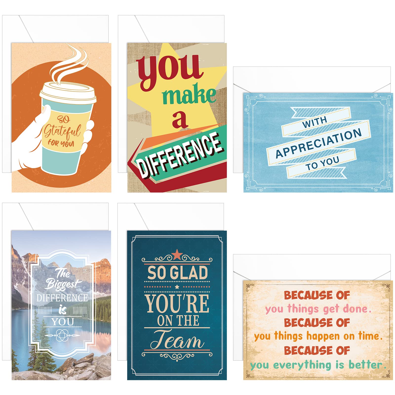 Buy 24 Pack Kudos Cards with Envelopes Thank You Notecards for ...