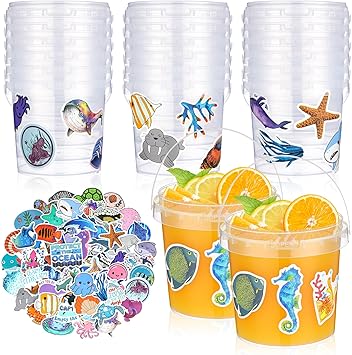 Amazon.com: PerKoop 20 Pcs 32 oz Ice Cream Buckets with Lids and ...