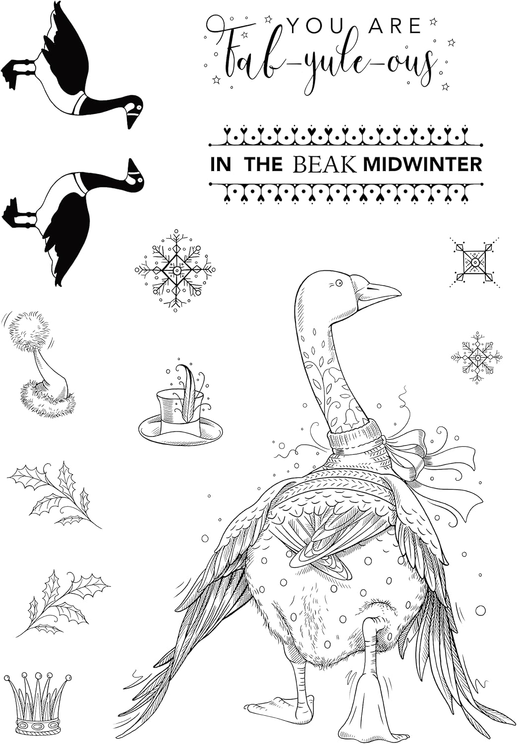 Amazon.com: Pink Ink Designs 6"X8" Clear Stamp Set-In The Beak ...