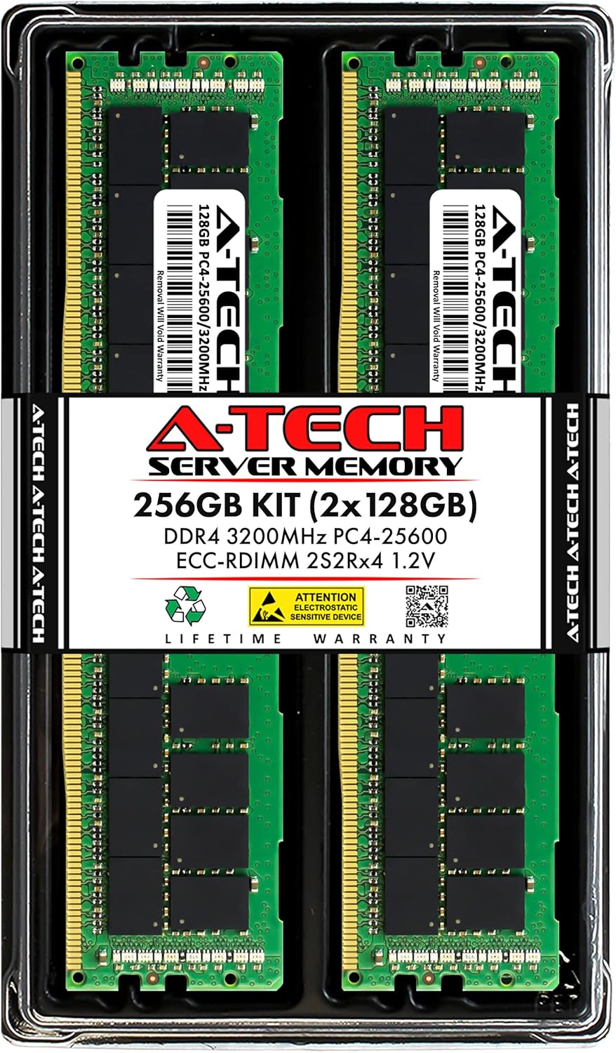 Amazon.co.jp: A-Tech 256GB キット (2x128GB) DDR4 3200MHz PC4-25600 ECC ...