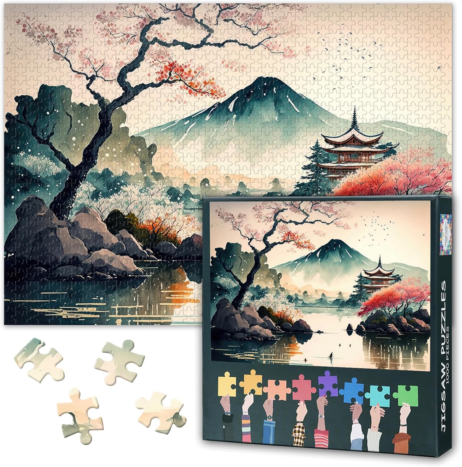Amazon.com: Japanese Landscape 1000 Piece Puzzle for Adults, Adult ...