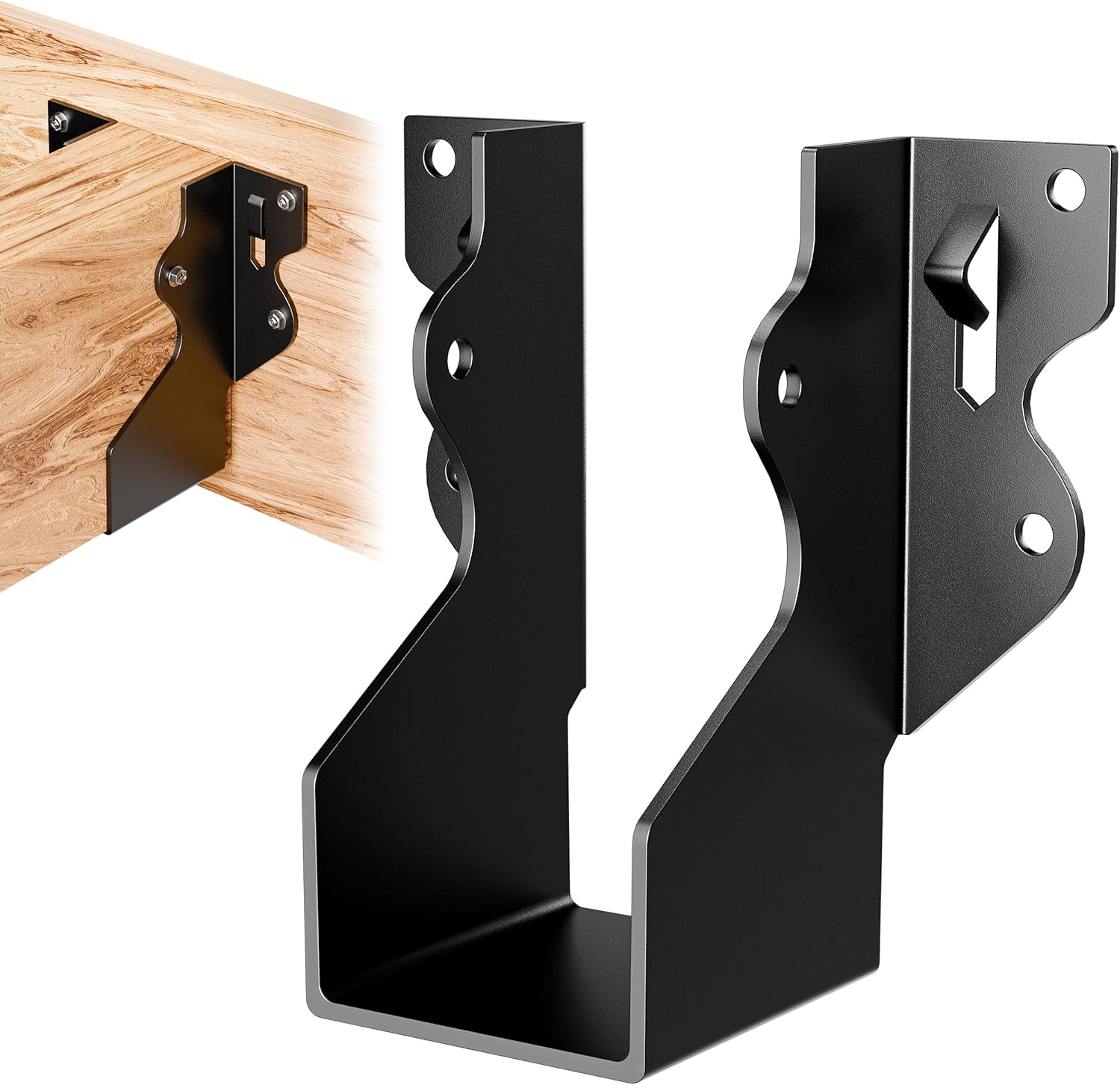 Amazon.com: 20 Pcs 2x4 Joist Hangers Black, Face Mount Joist Hangers ...